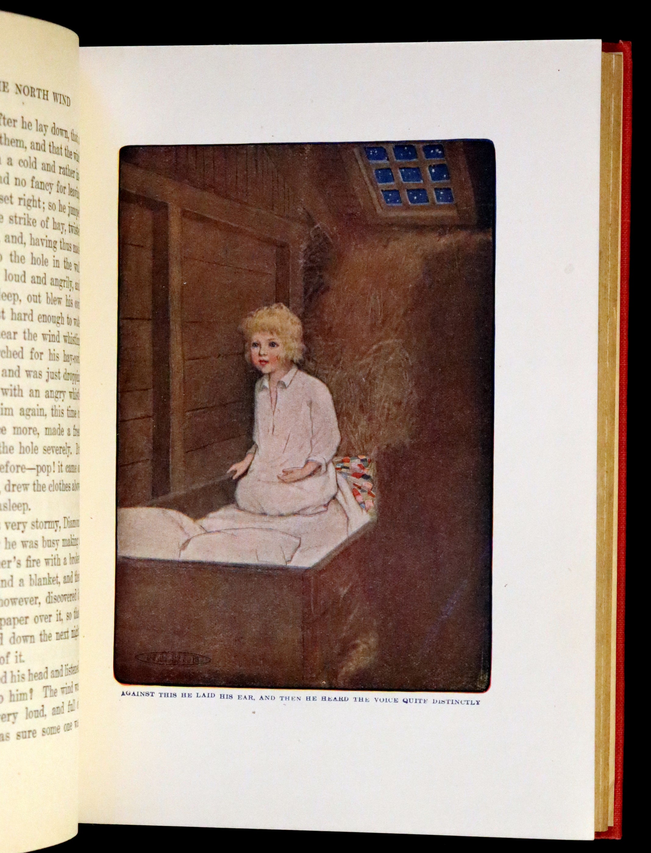 1909 Rare Book - At the Back of the North Wind illustrated by Maria L ...