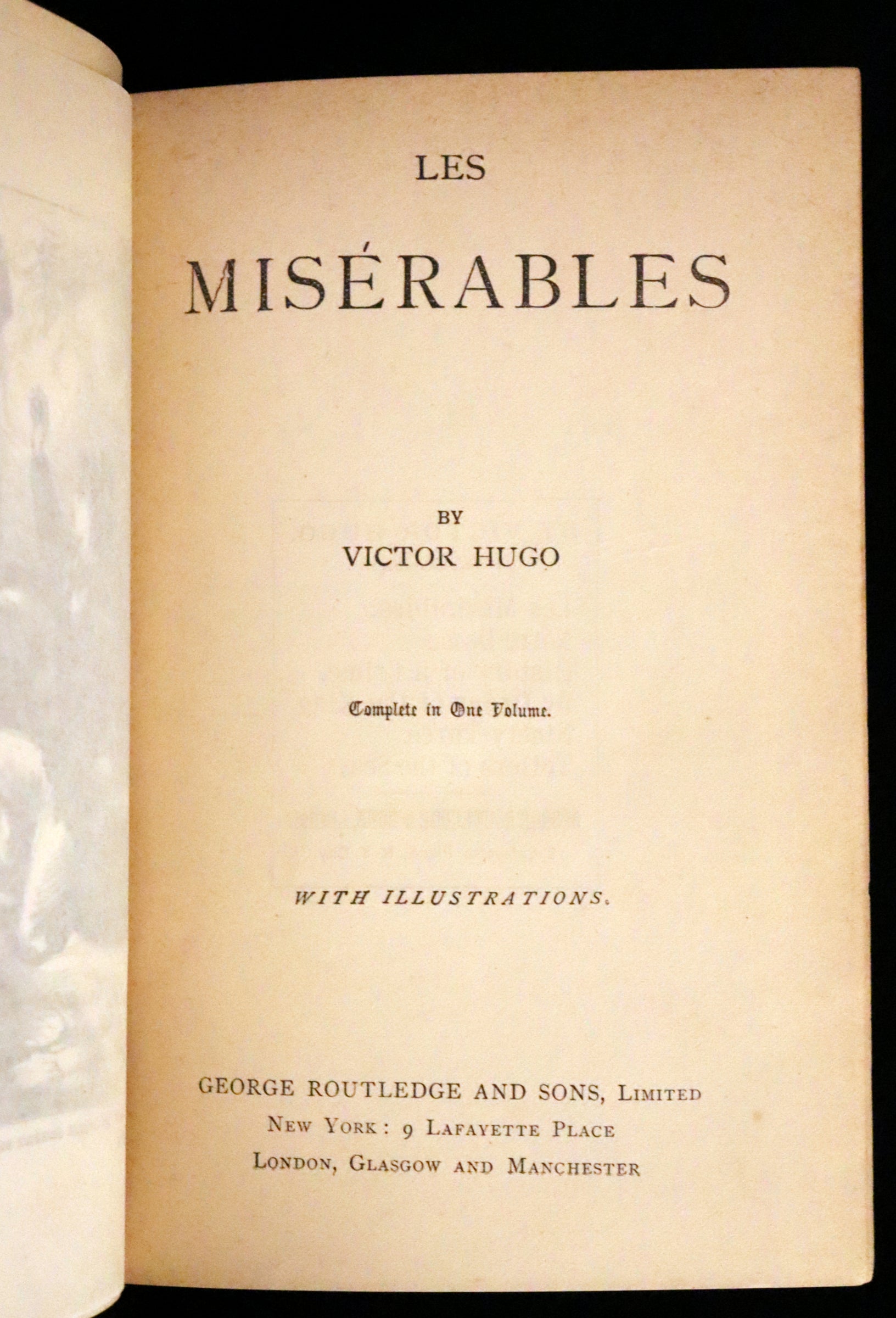 1890 Rare Victorian Book - Les Miserables by Victor Hugo. Illustrated ...