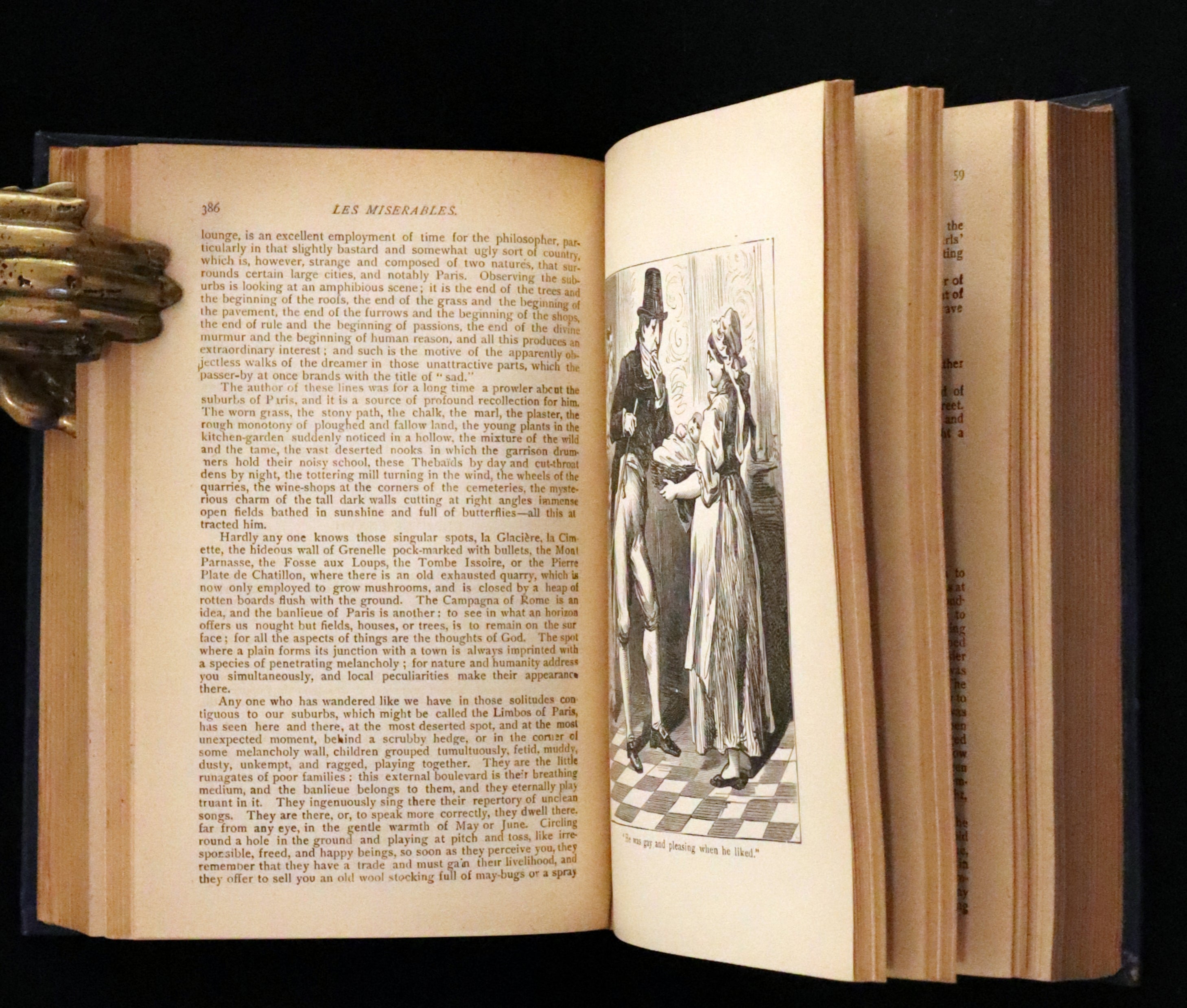 1890 Rare Victorian Book - Les Miserables by Victor Hugo. Illustrated ...
