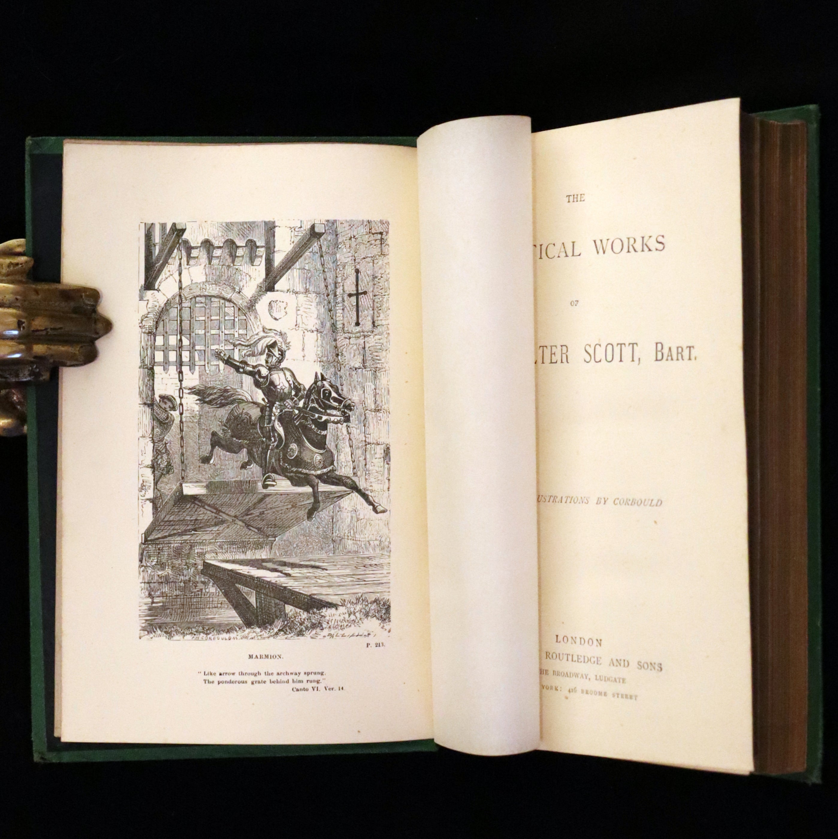 1870 Rare Book ~ The Poetical Works of Sir Walter Scott Illustrated by ...