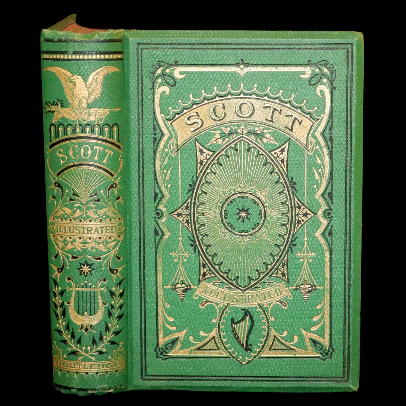1870 Rare Book ~ The Poetical Works of Sir Walter Scott Illustrated by ...