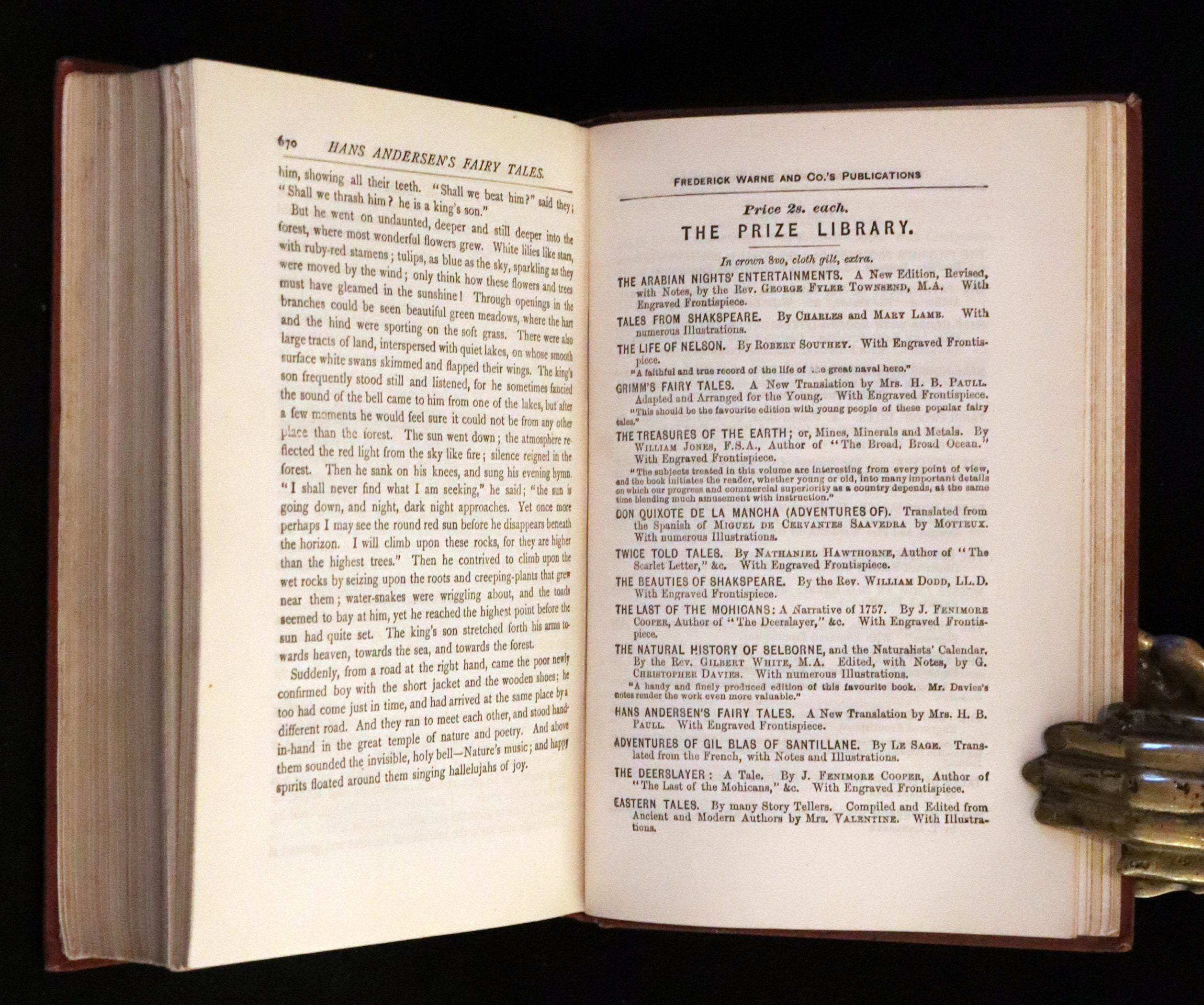 1895 Rare Victorian Book - Hans Christian Andersen's Fairy Tales ...