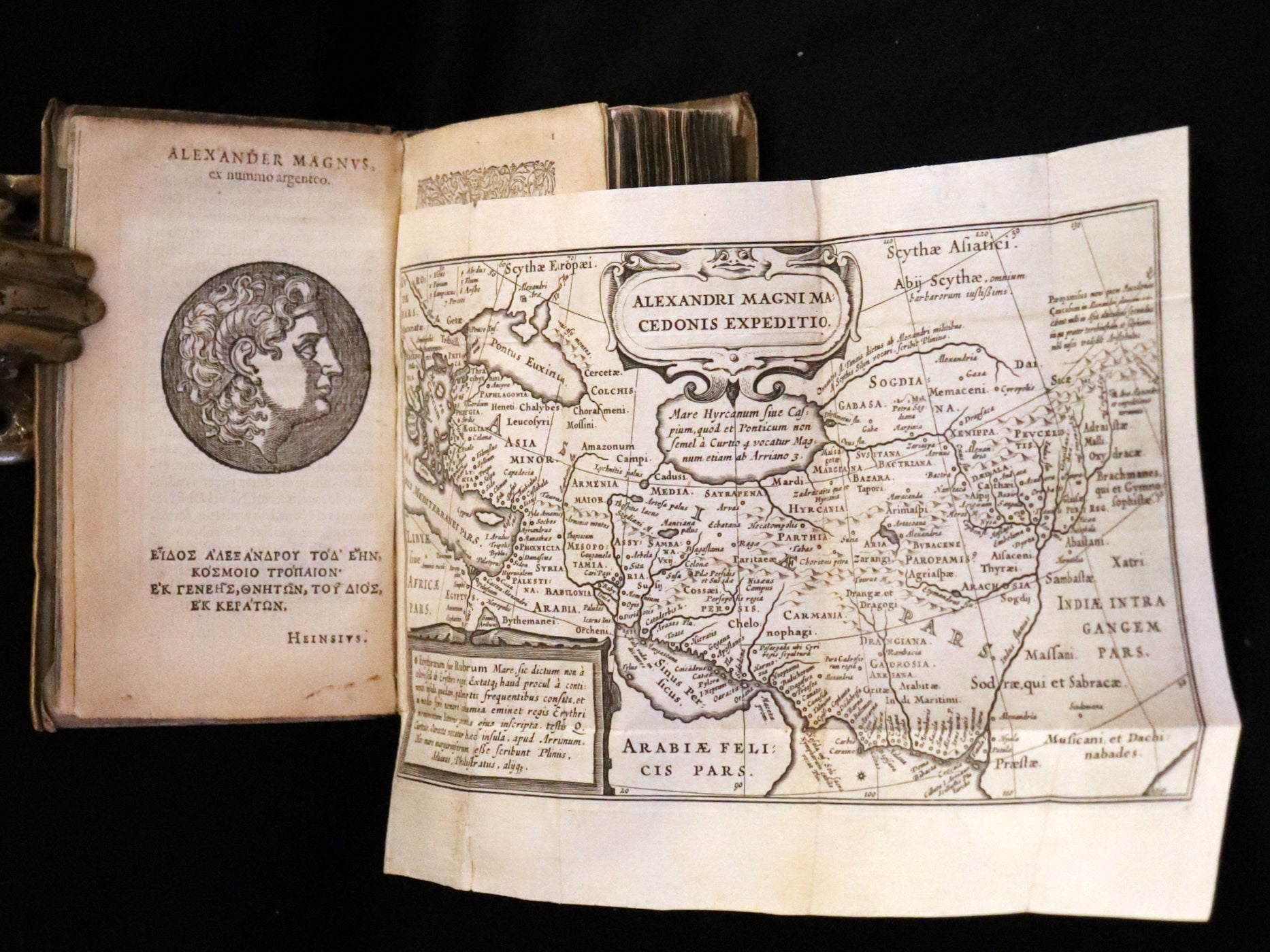 1633 Rare Latin Vellum Book - Histories of Alexander the Great with Ma ...