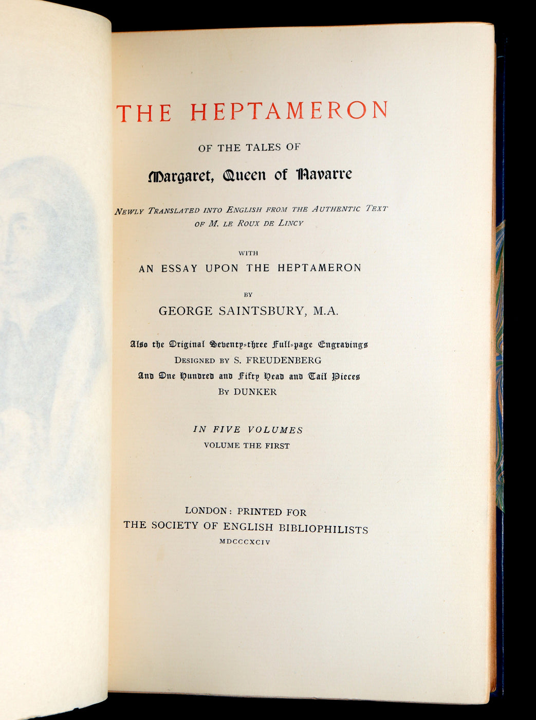 1894 Rare Book set - The Heptameron of the Tales of Margaret, Queen of ...