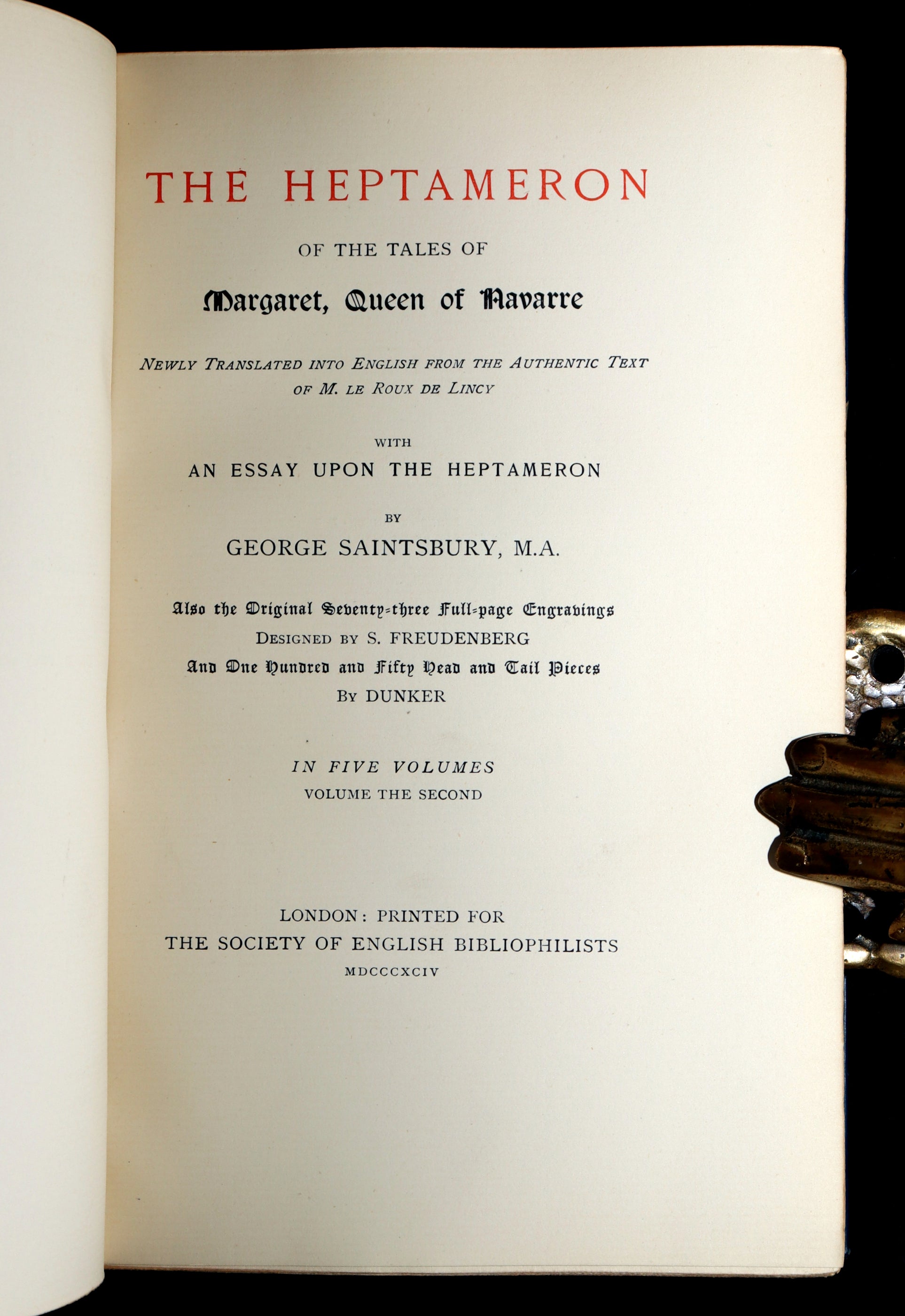 1894 Rare Book set - The Heptameron of the Tales of Margaret, Queen of ...