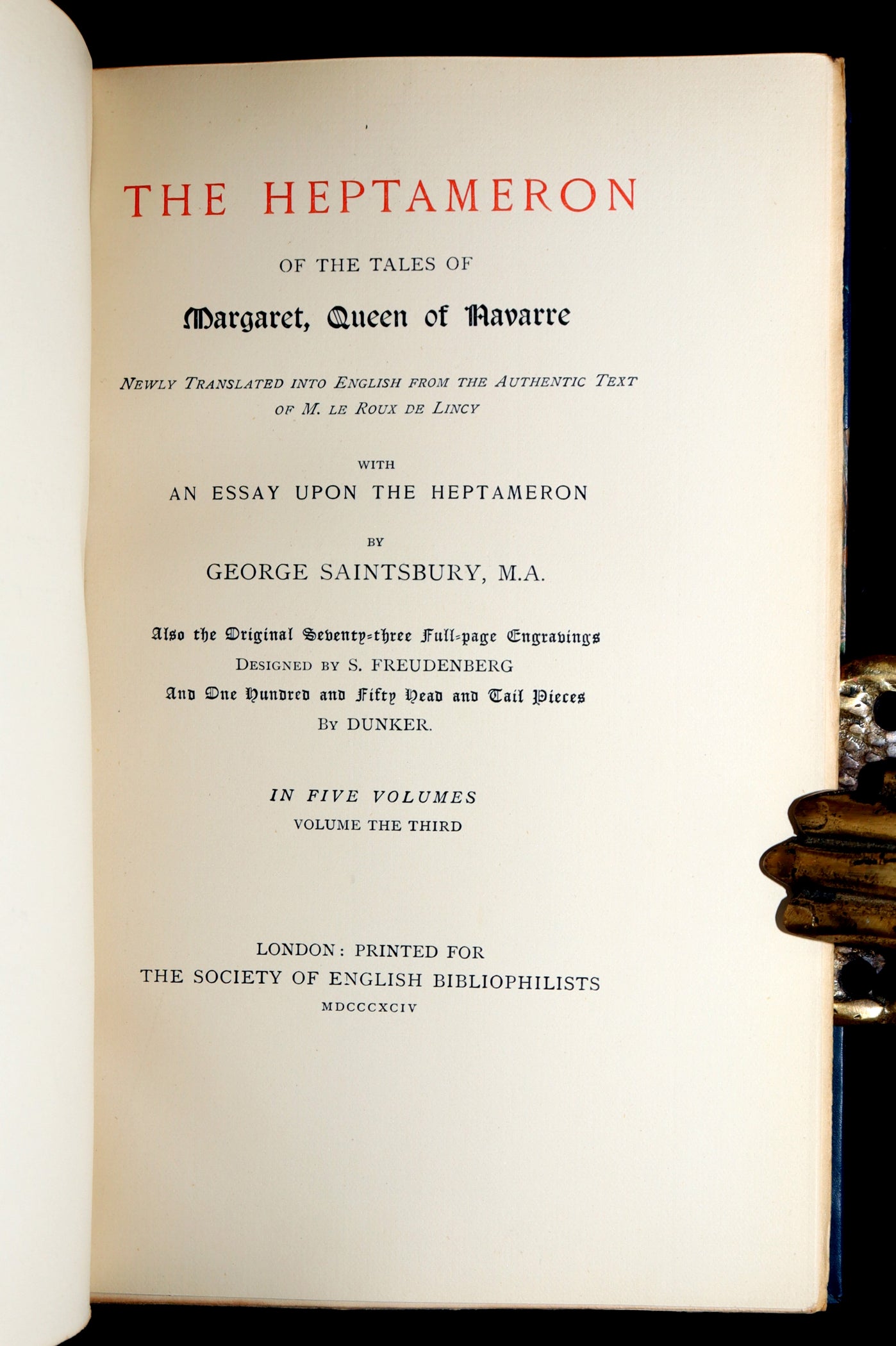 1894 Rare Book set - The Heptameron of the Tales of Margaret, Queen of ...