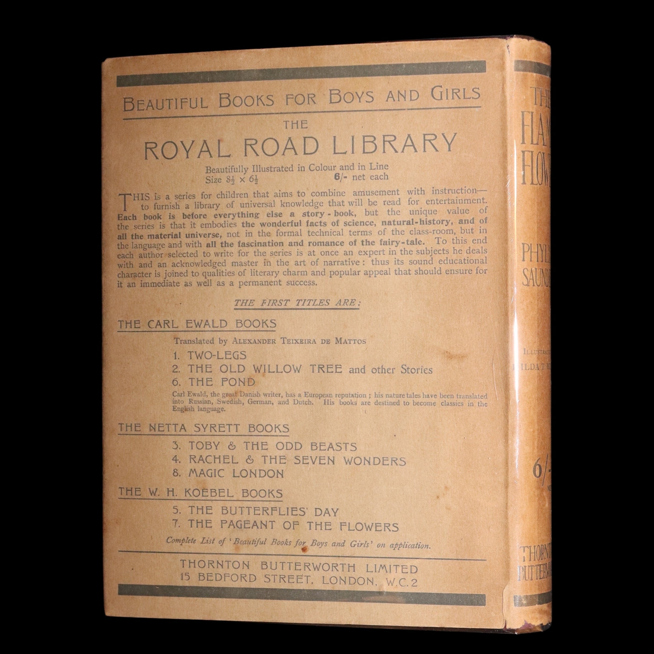 1922 Rare Book- The Flame Flower by Phyllis Saunders and Hilda T. Mill ...