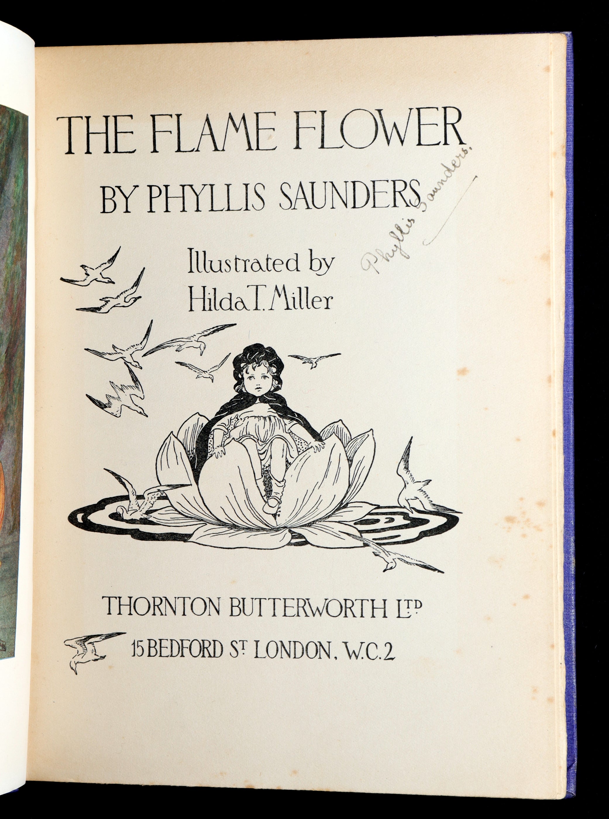1922 Rare Book- The Flame Flower by Phyllis Saunders and Hilda T. Mill ...