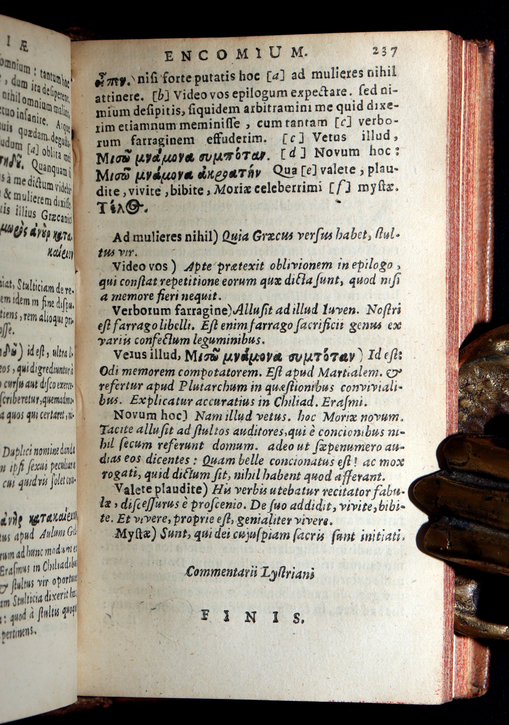 1663 Rare Book - Erasmus of Rotterdam’s Moriae Encomium (In Praise of ...