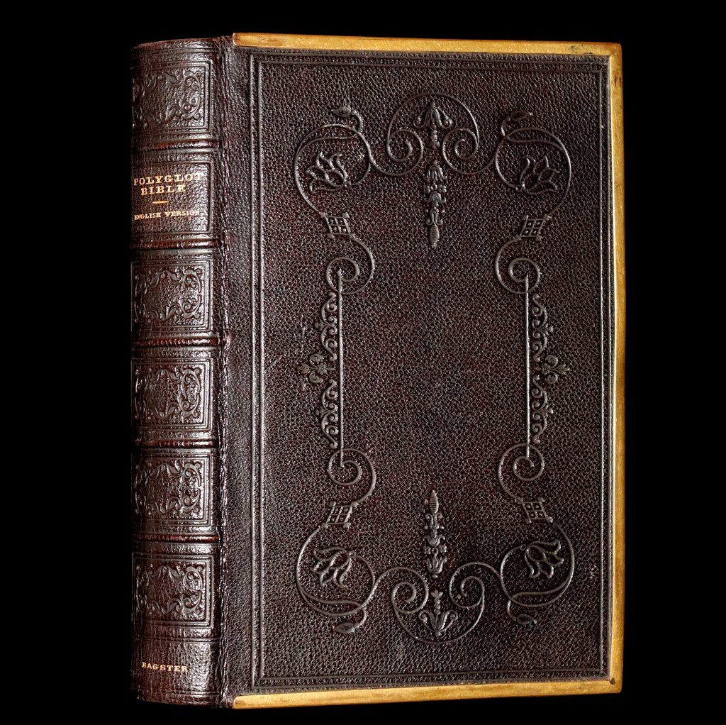 1850 Rare Bible bound by Bagster - Polyglot Bible, Old and New Testame ...