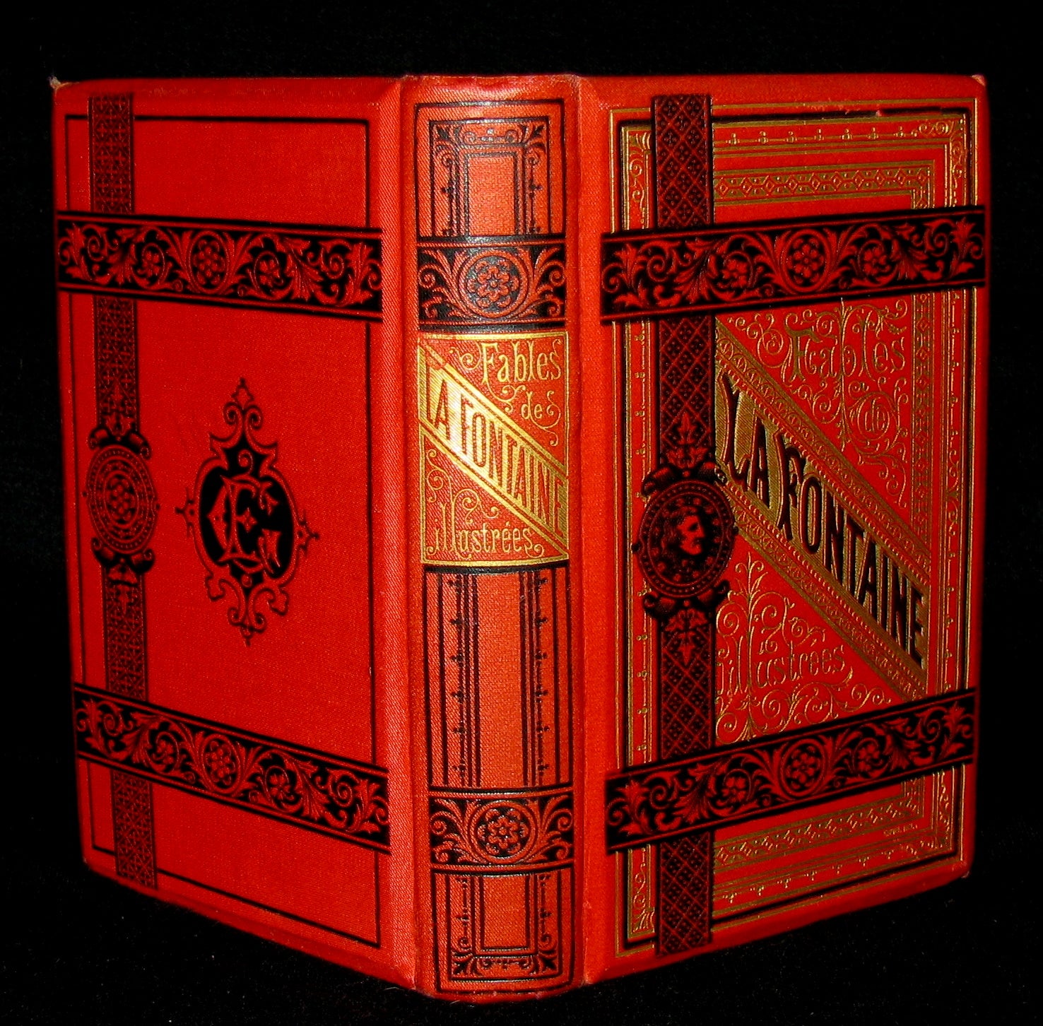 1890 Scarce COLOR illustrated French Book ~ FABLES de Jean de LA ...