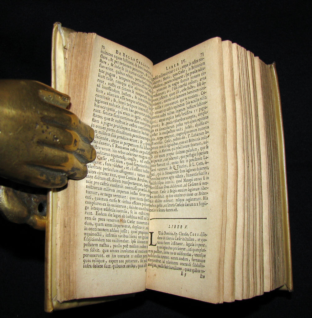 1664 Rare vellum Latin Book - Works of Julius Caesar, The Gallic War ...