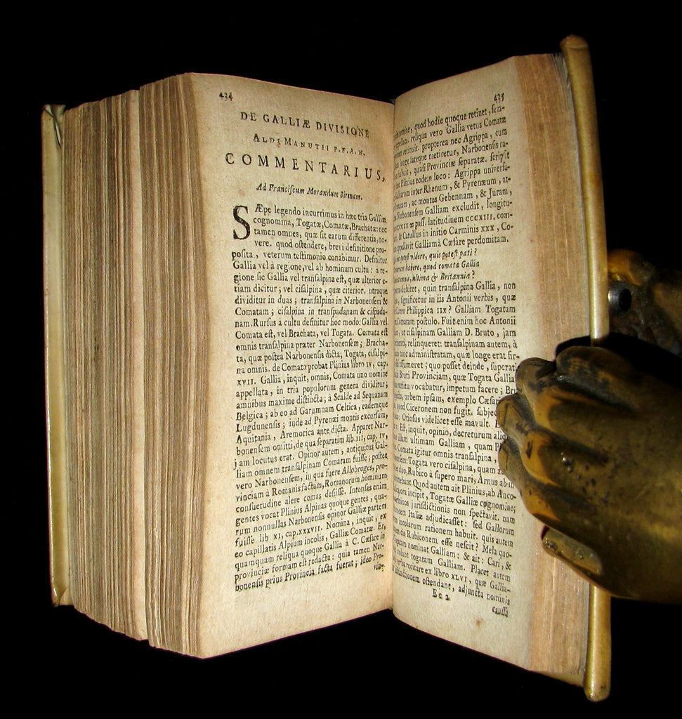 1664 Rare vellum Latin Book - Works of Julius Caesar, The Gallic War ...