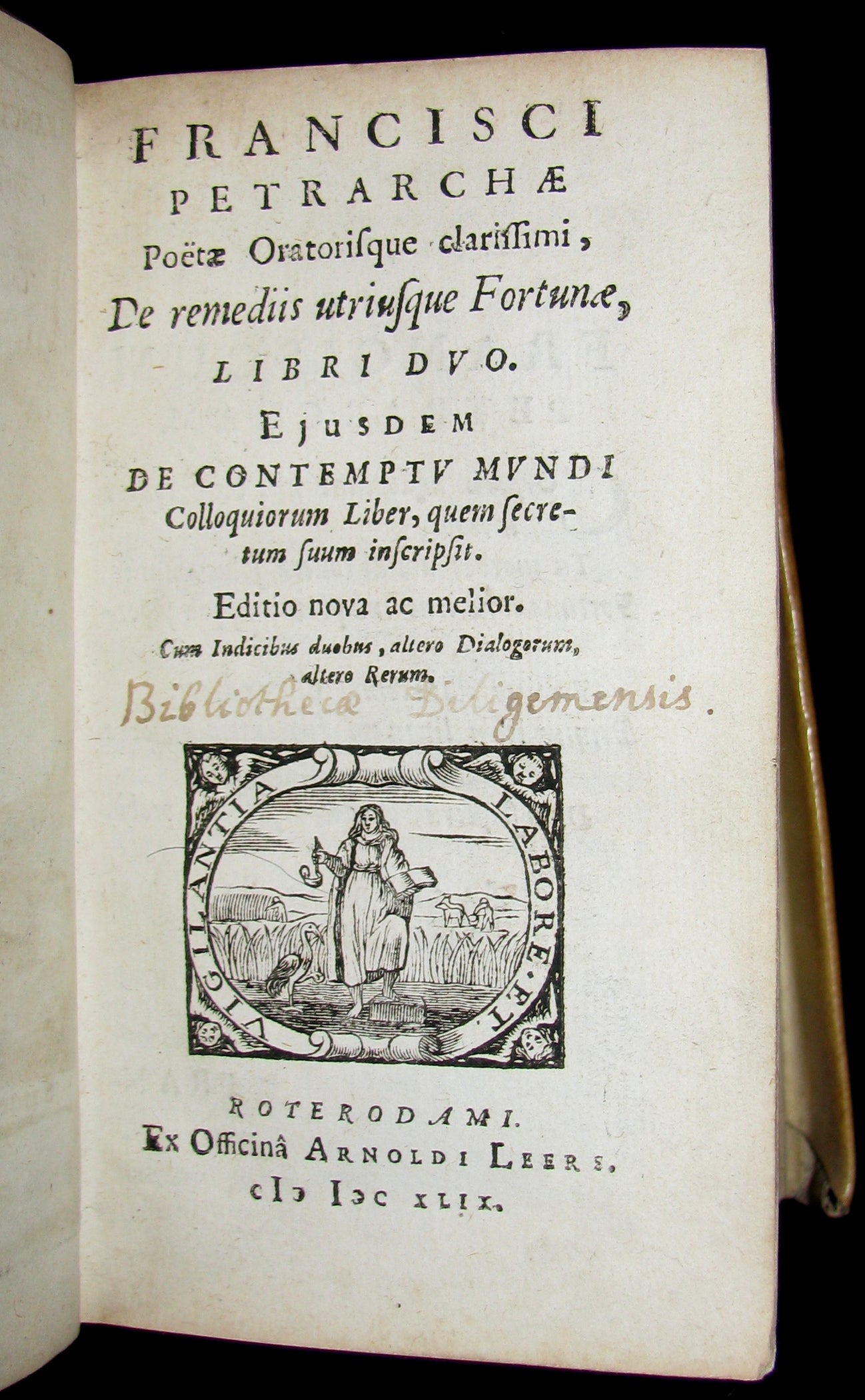 1649 Rare Book - Petrarch's Remedies for Fortune Fair and Foul (De ...