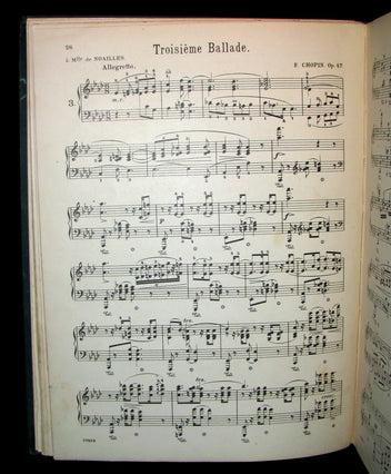 1894 Rare Victorian edition of Frederic CHOPIN Ballades & Impromptus ...