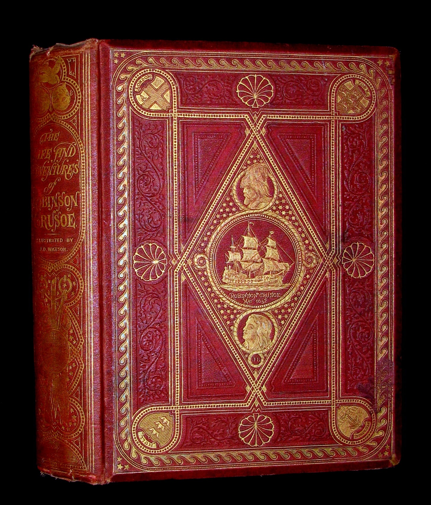 1869 Rare Victorian Book - THE LIFE & ADVENTURES OF ROBINSON CRUSOE. by ...