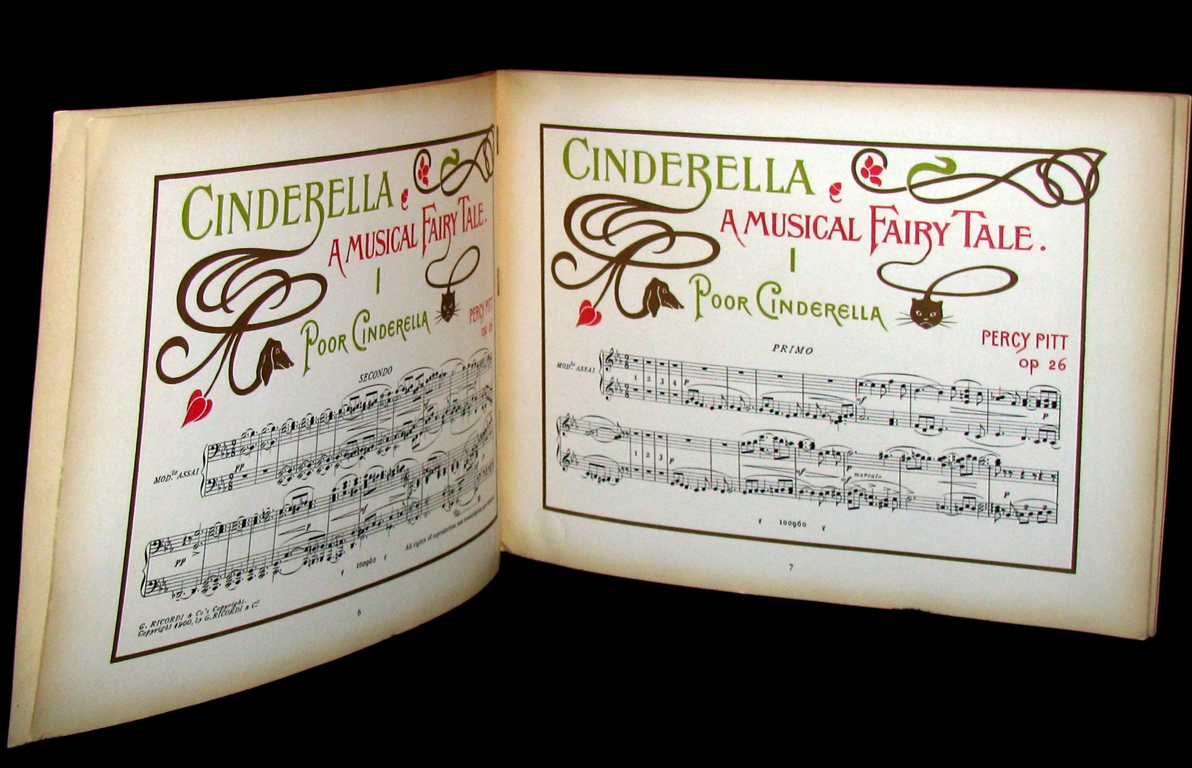 1900 Scarce First Edition - Percy Pitt's score for CINDERELLA ...