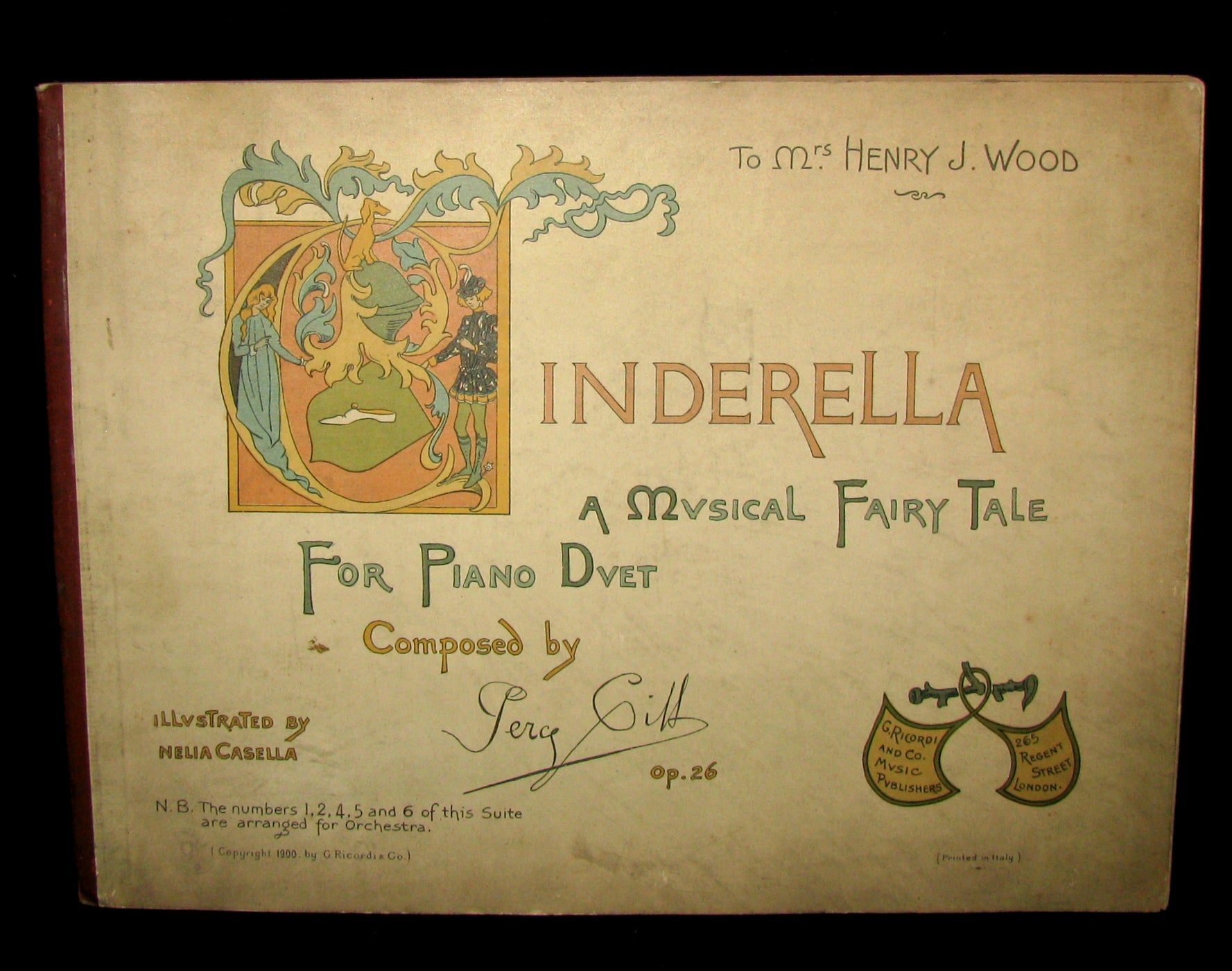 1900 Scarce First Edition - Percy Pitt's score for CINDERELLA ...