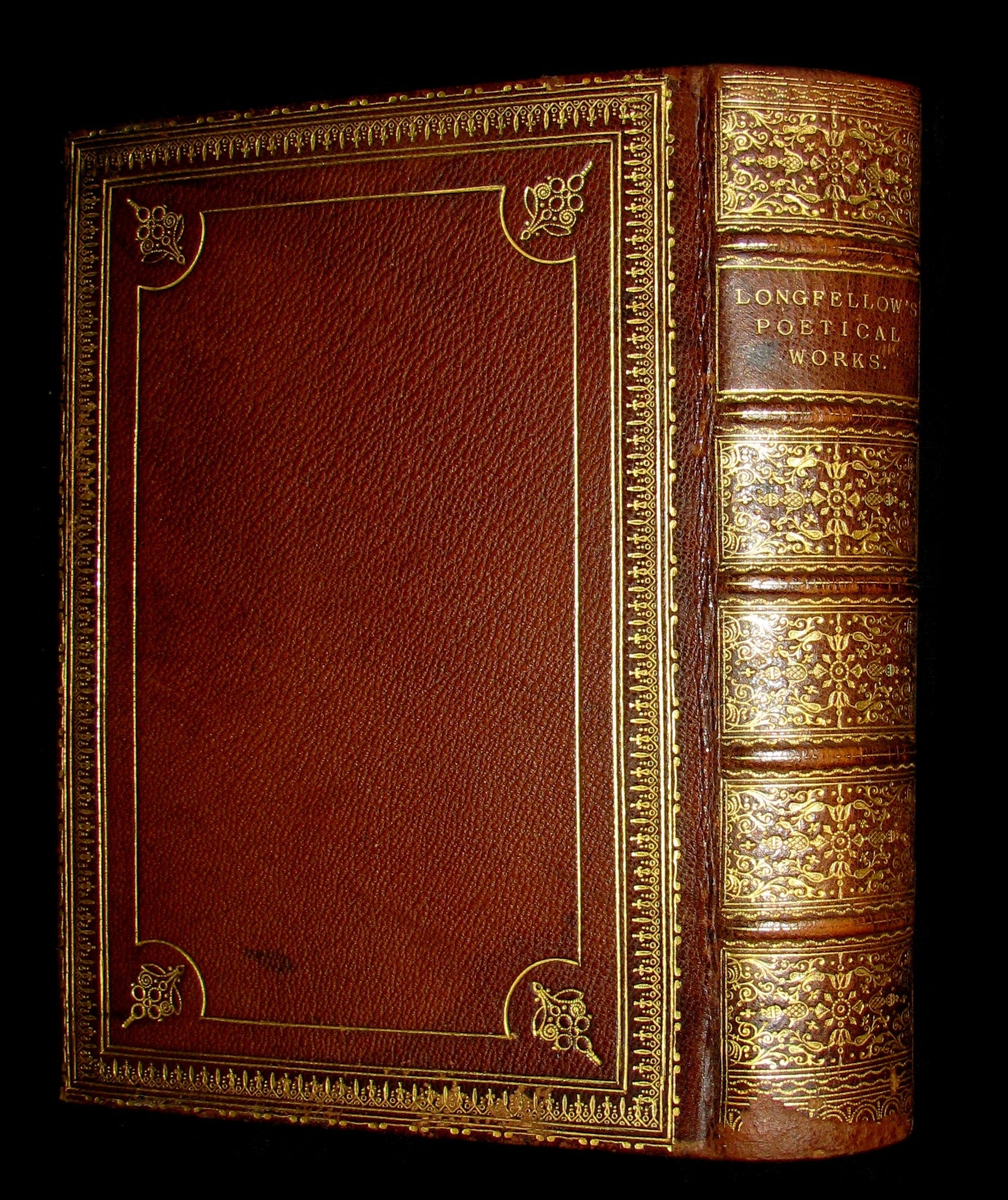 1877 Rare Victorian Book - The Poetical Works of Longfellow Illustrated ...