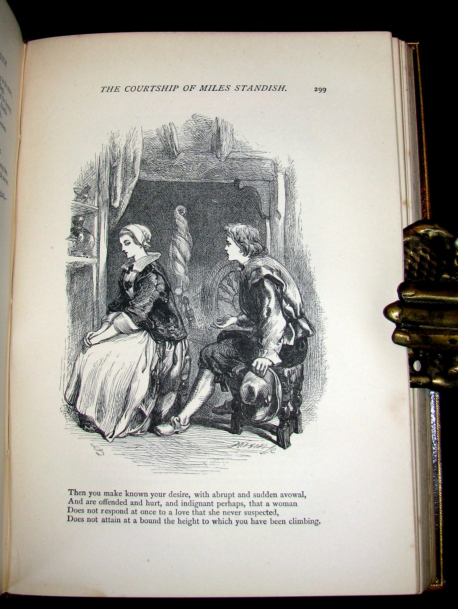 1877 Rare Victorian Book - The Poetical Works of Longfellow Illustrated ...
