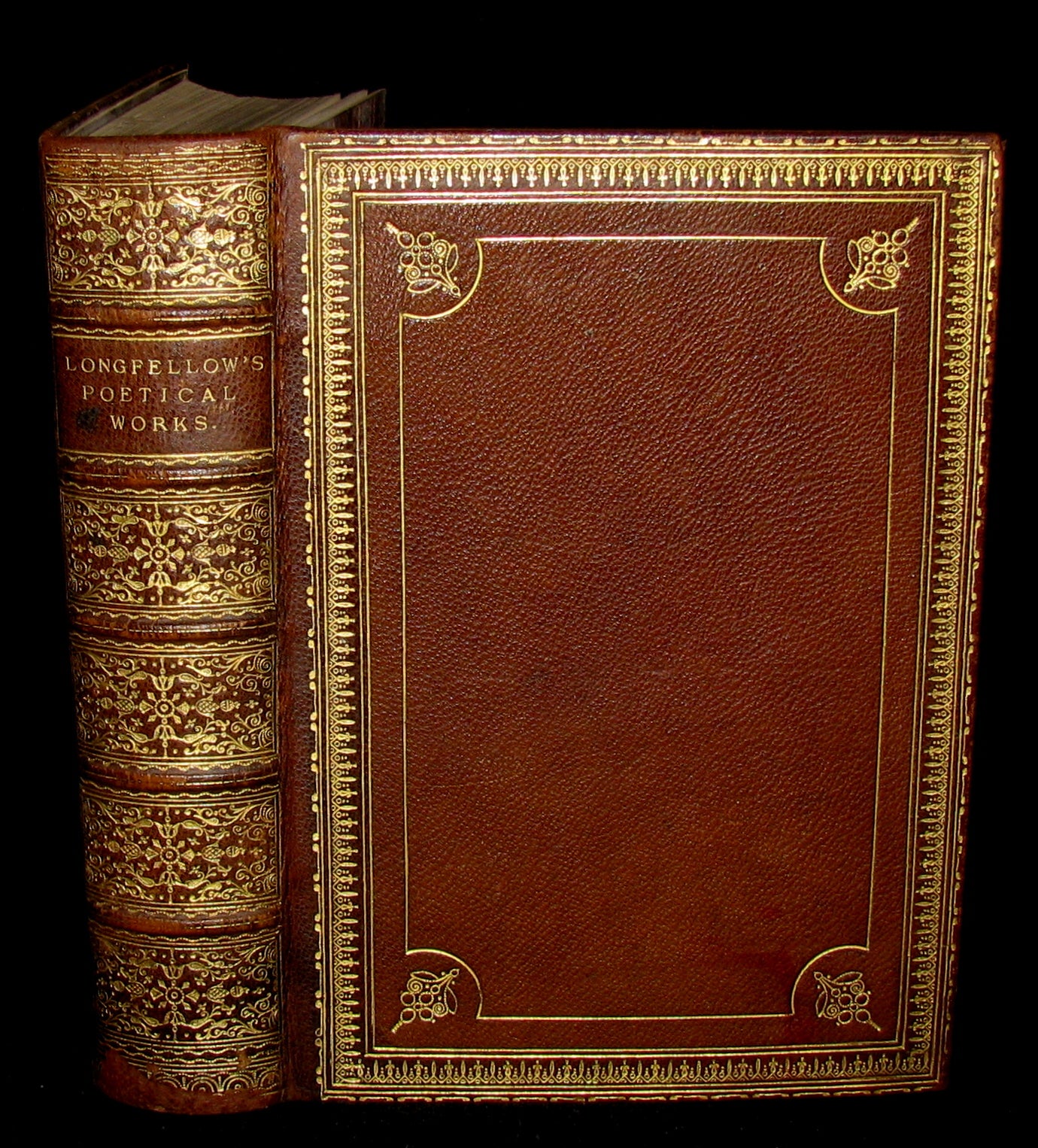 1877 Rare Victorian Book - The Poetical Works of Longfellow Illustrated ...