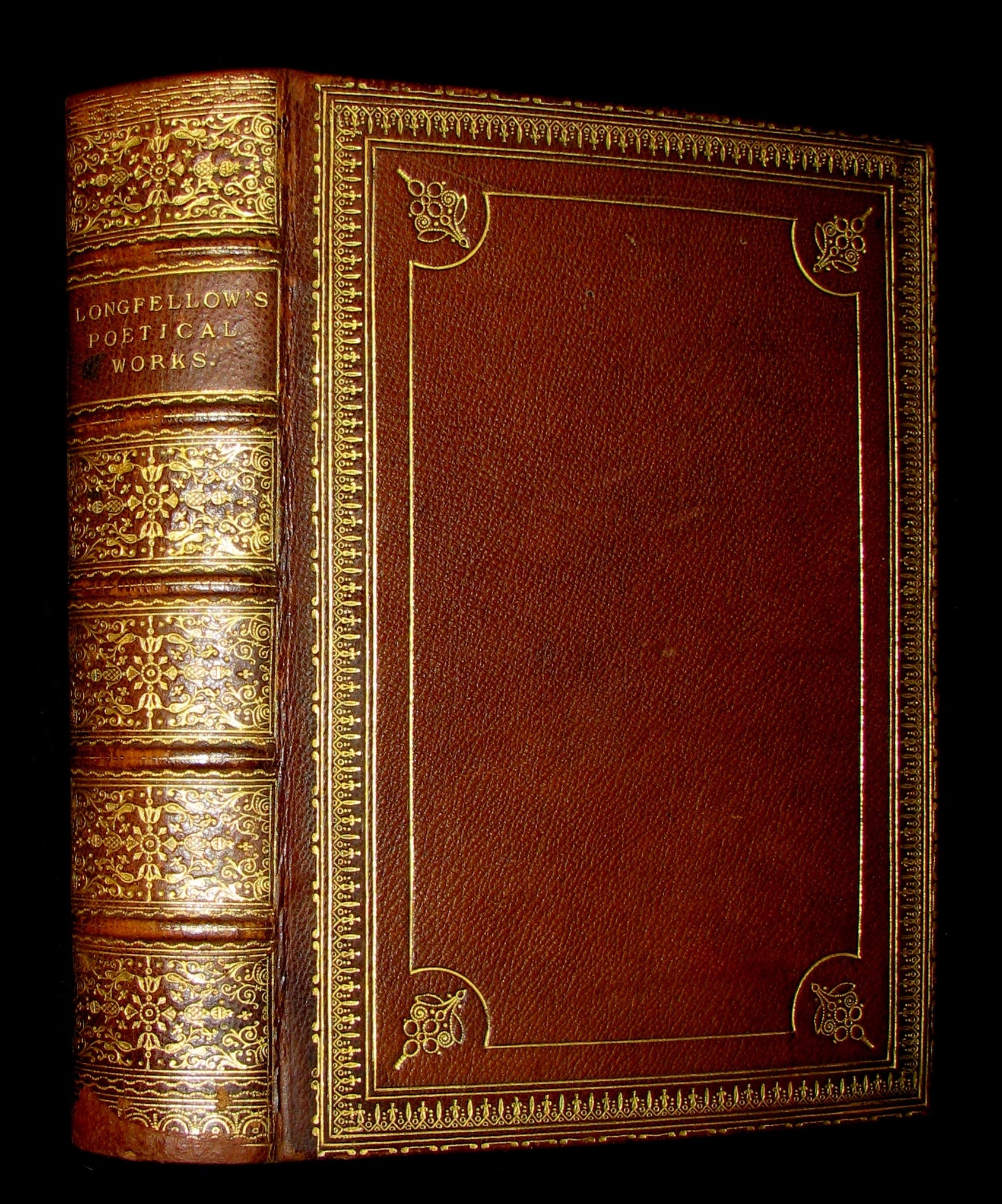 1877 Rare Victorian Book - The Poetical Works of Longfellow Illustrate ...