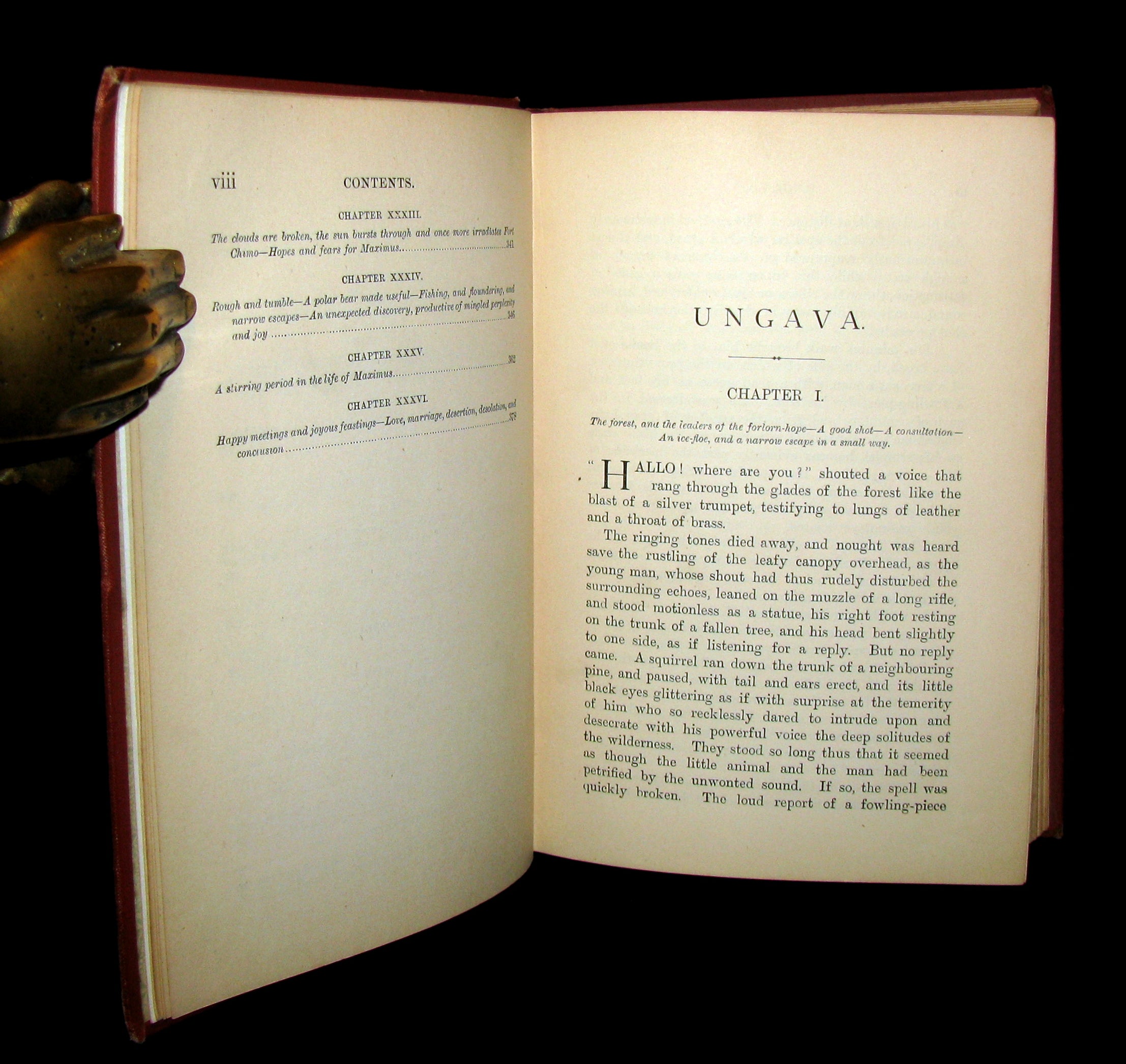 1894 Rare Victorian Book - UNGAVA A Tale of Esquimau Land by Robert Mi ...