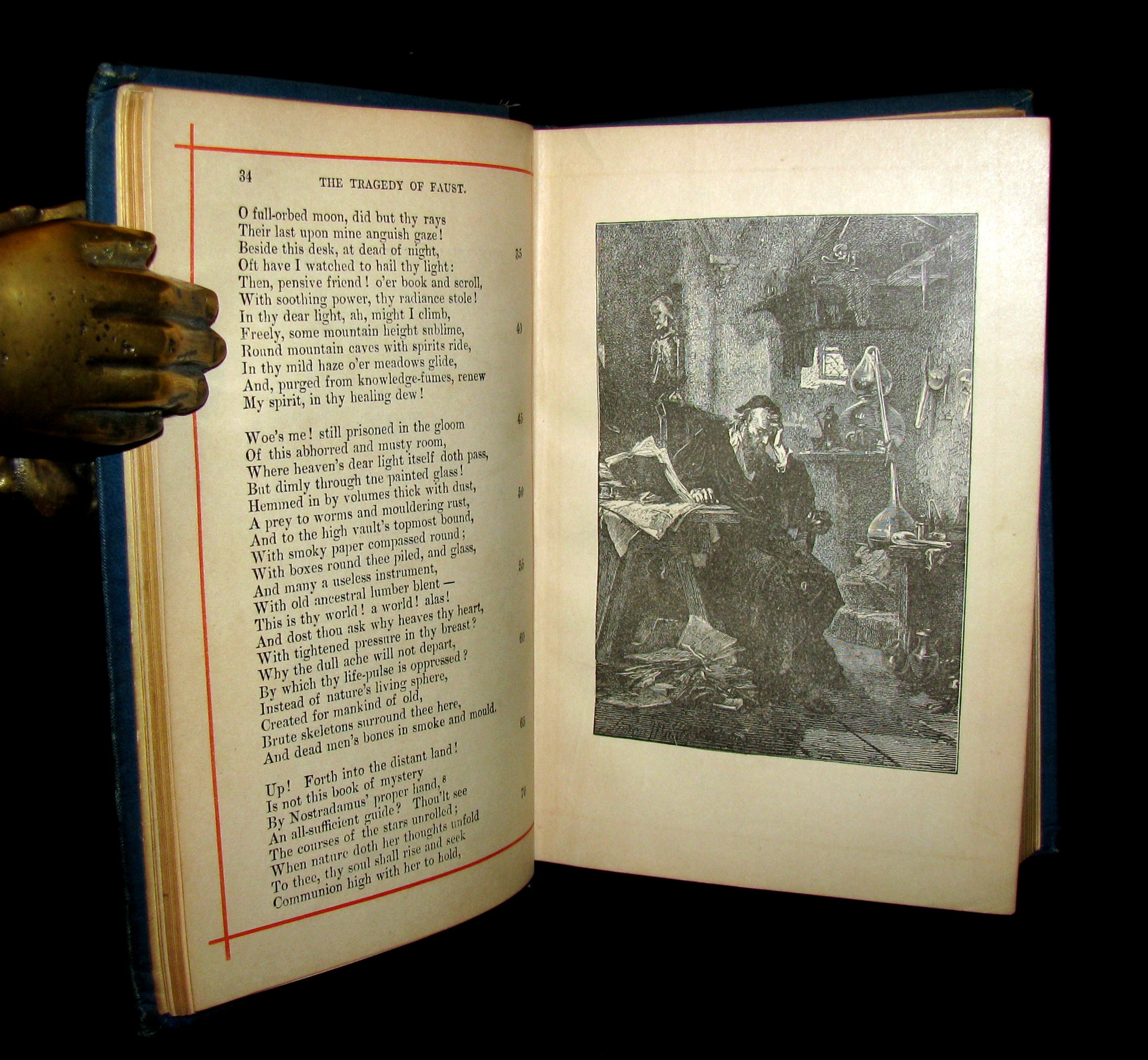 1890 Rare Victorian Book - FAUST - A Tragedy by Goethe, Illustrated. by ...