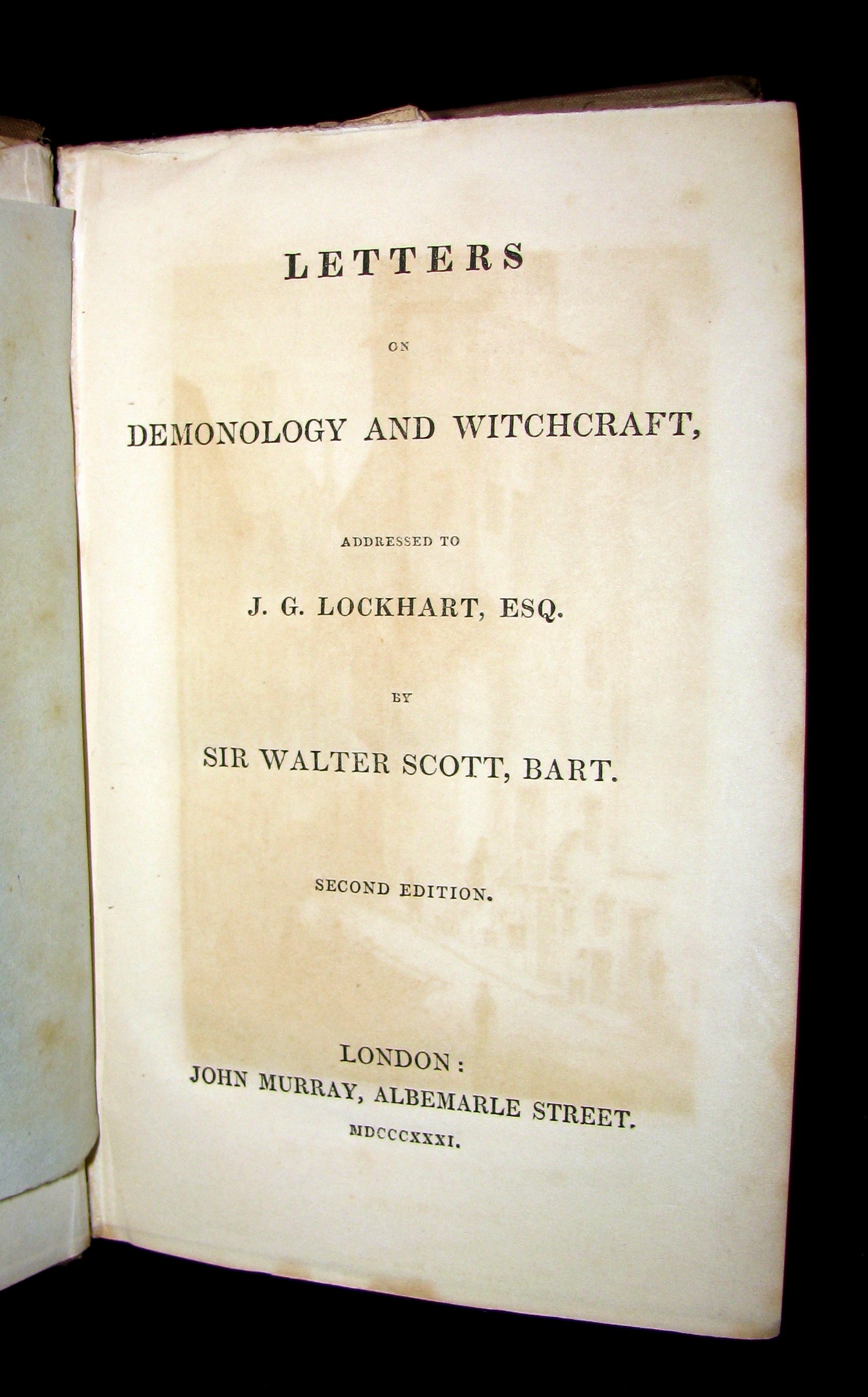 1831 Rare in Original Binding - Letters on Demonology & Witchcraft ...