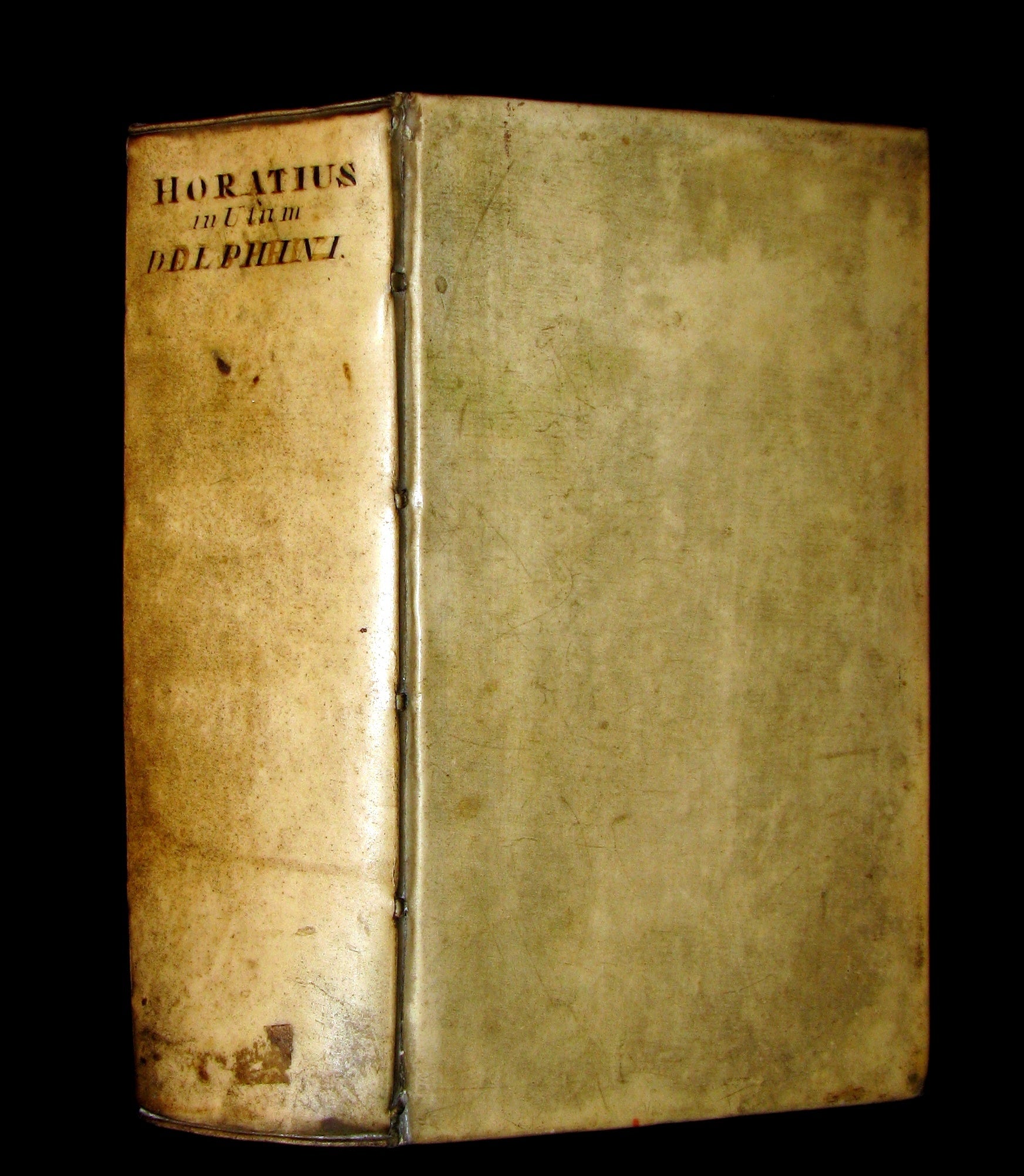 1695 Rare Latin Vellum Book - Complete Works of HORACE - Q. Horatii Fl ...