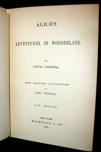 1888 Scarce early Blue edition - ALICE'S ADVENTURES IN WONDERLAND by ...