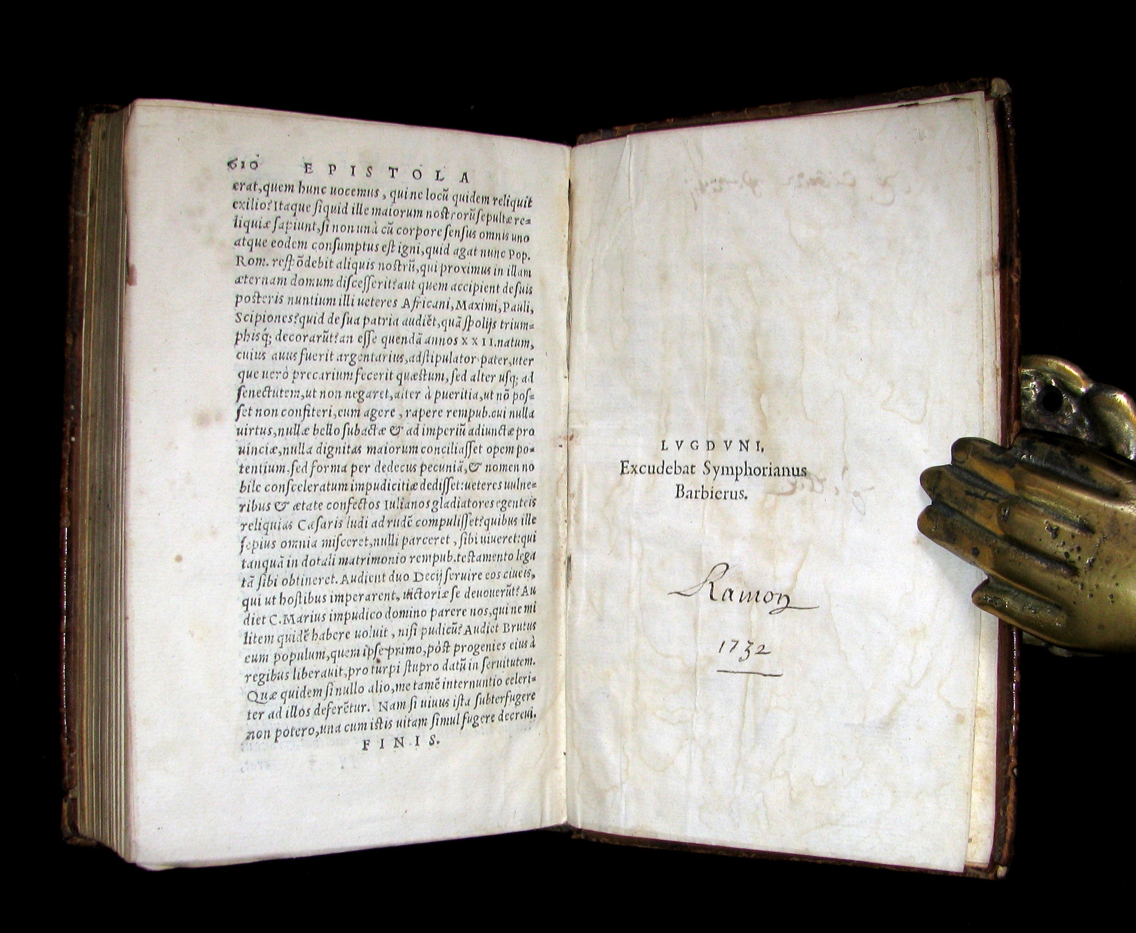 1562 Scarce Latin Book - Letters of Cicero to his friend Atticus, to ...