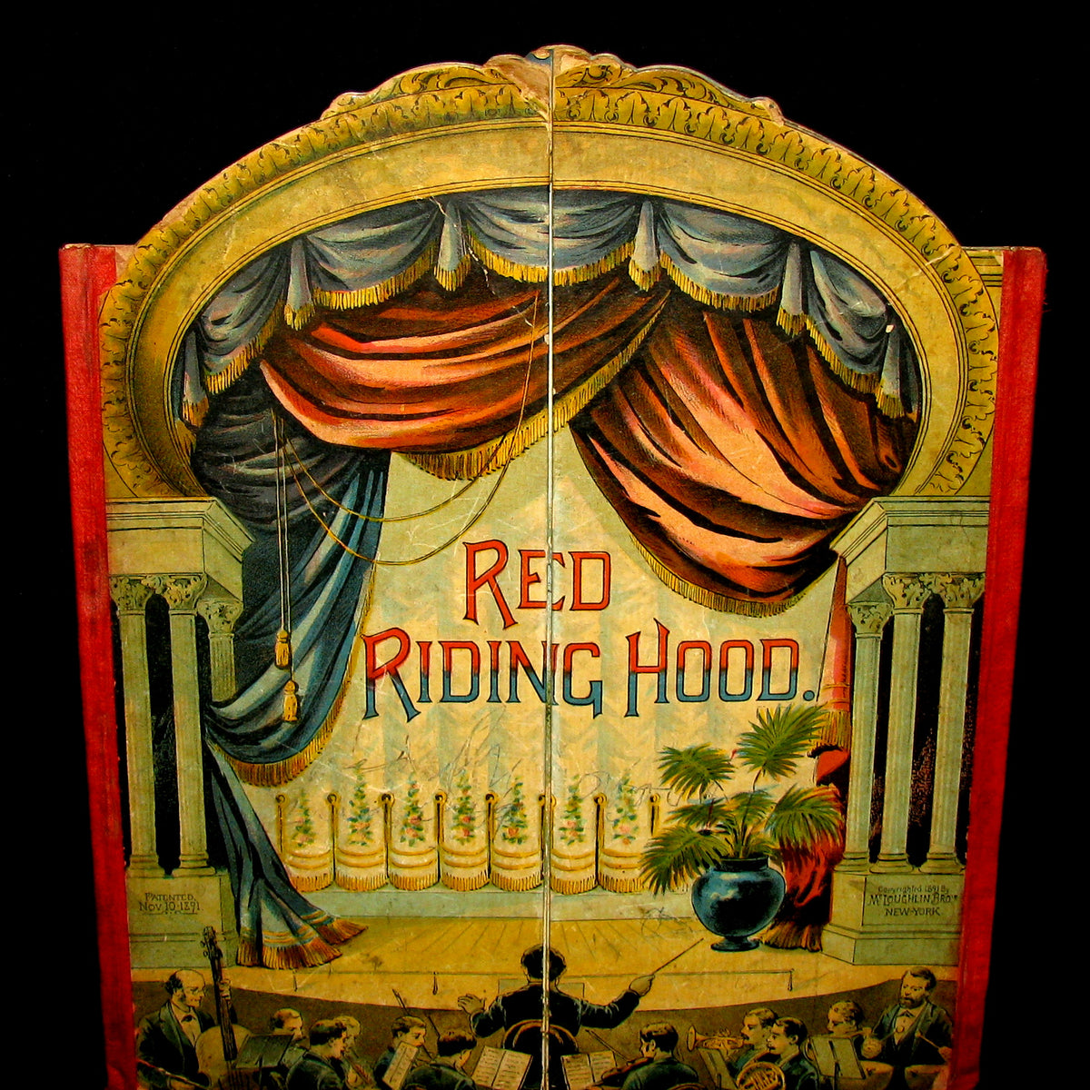 1891 Scarce Victorian Book - RED RIDING HOOD Theater Pantomime toy Book ...