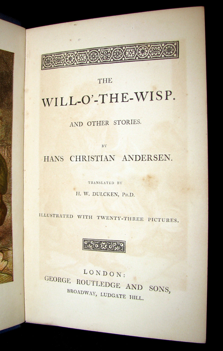 1890's Scarce Victorian Edition - Andersen - The WILL-O'-THE-WISP ...