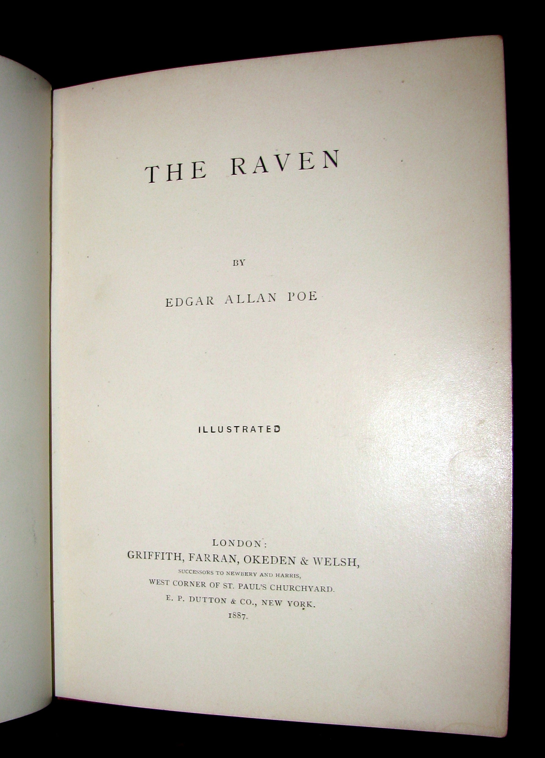 1887 Scarce Victorian Book - The RAVEN by Edgar Allan POE (Illustrated ...