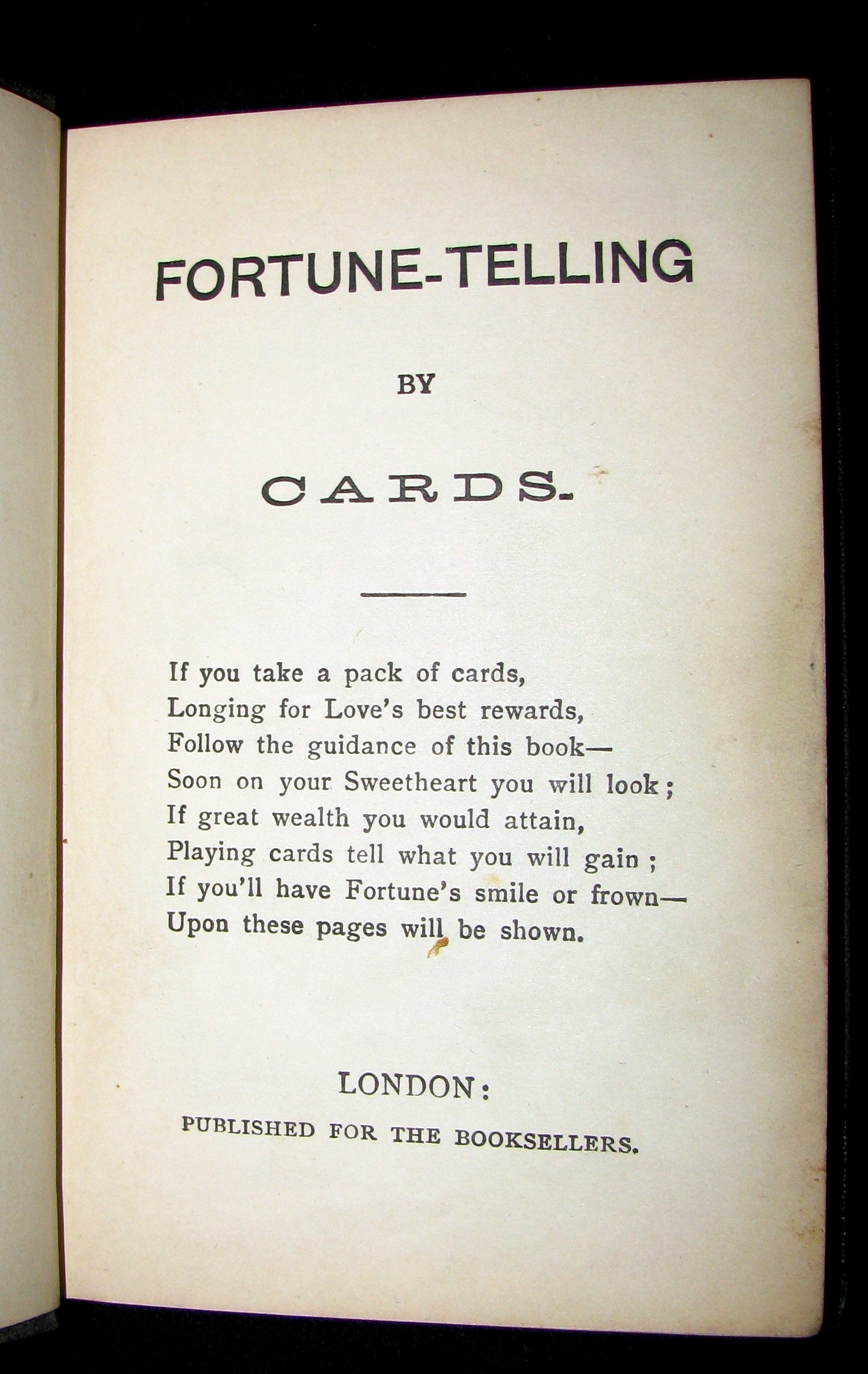 1870 Scarce Book - Fortune-Telling by Cards and Fortune-Telling Dream ...