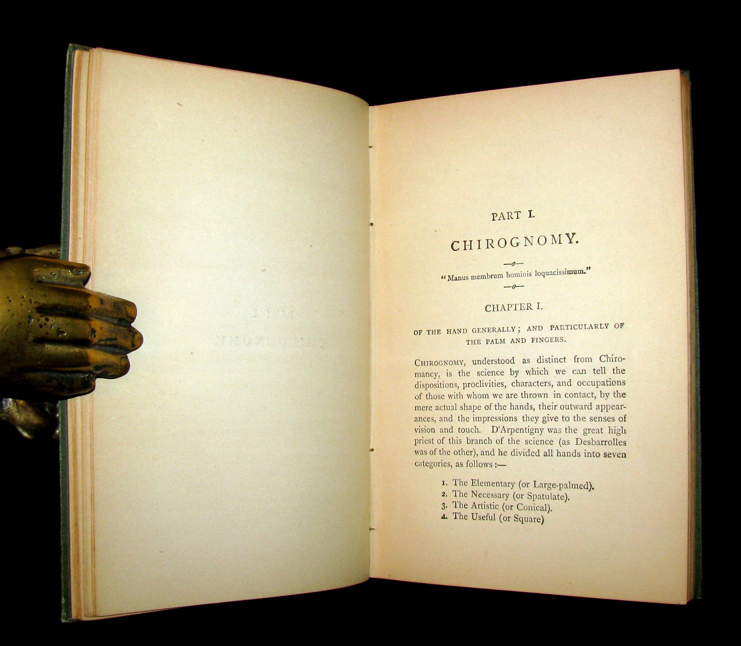1890 Scarce PALMISTRY Book - The Language of the Hand -The Art of ...