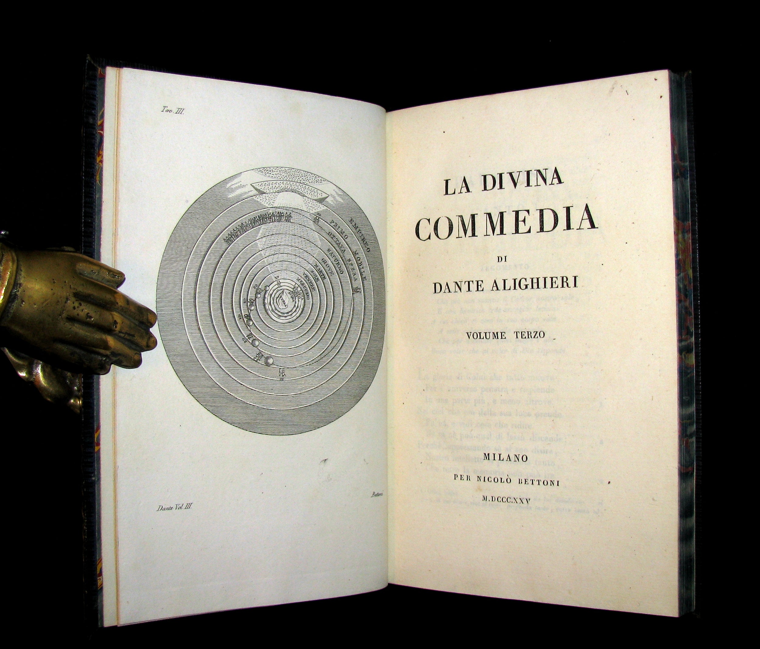 1828 Rare Italian Book set - La Divina Commedia - DANTE ALIGHIERI ...