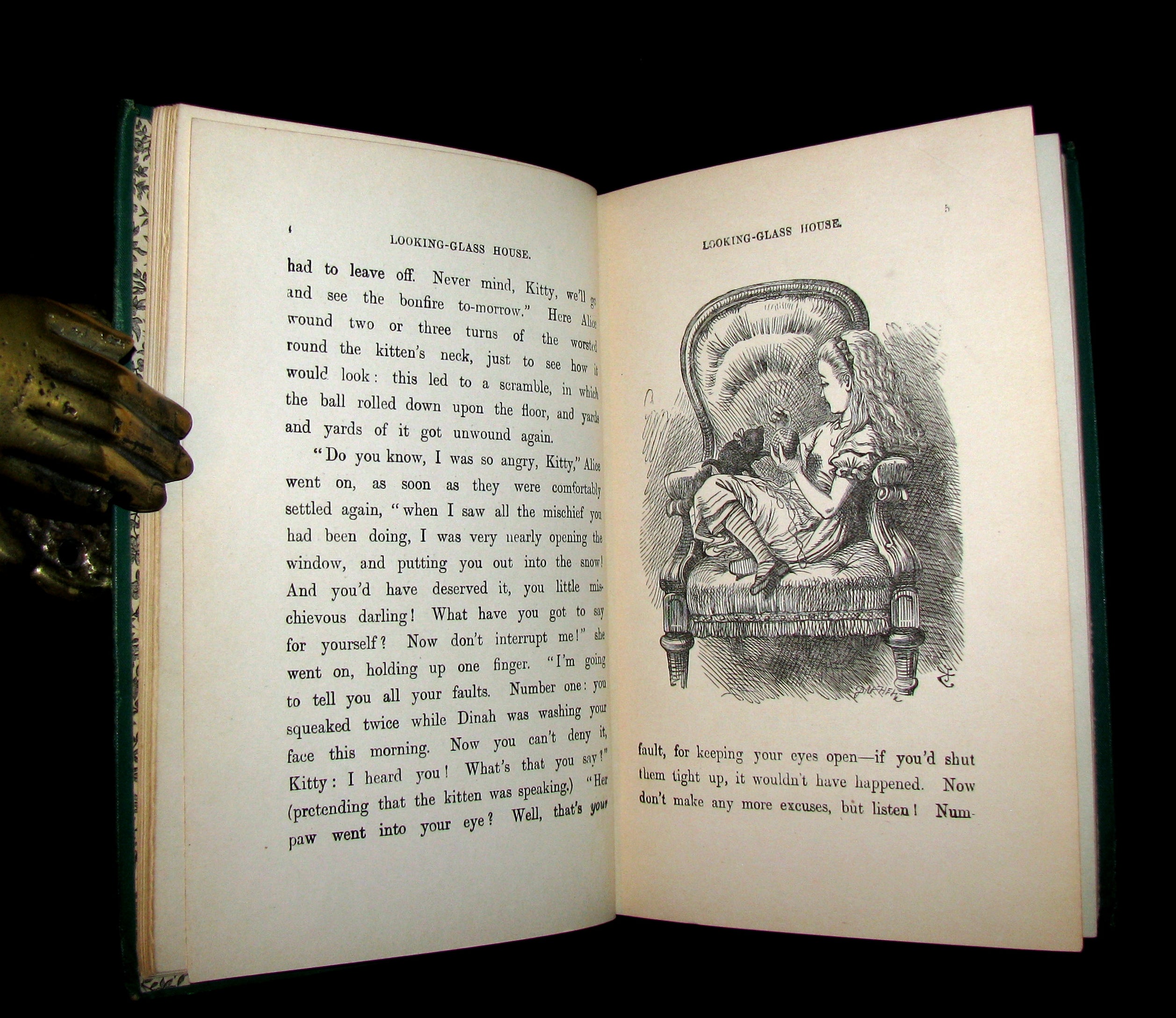1889 Rare Book - Through the Looking-Glass, and What Alice Found There ...