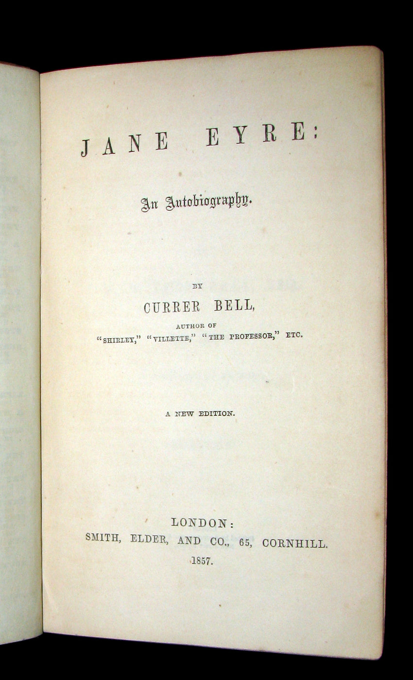 1857 Rare Early Edition - JANE EYRE. An Autobiography by Currer Bell ...
