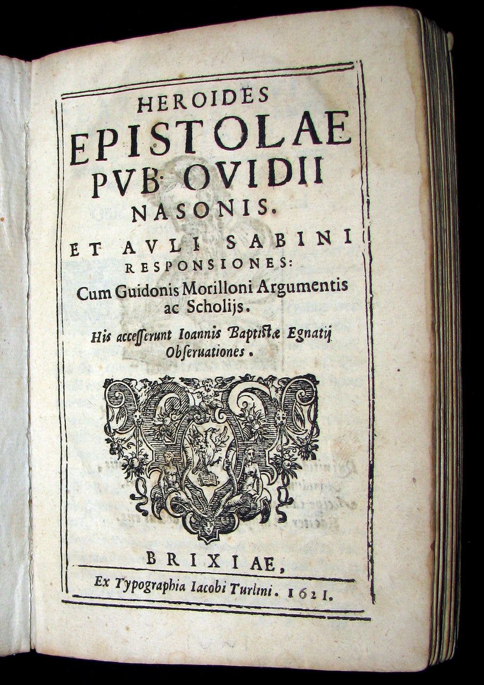 1621 Scarce Latin vellum Book ~ OVID's Heroines - HEROIDES EPISTOLAE ...