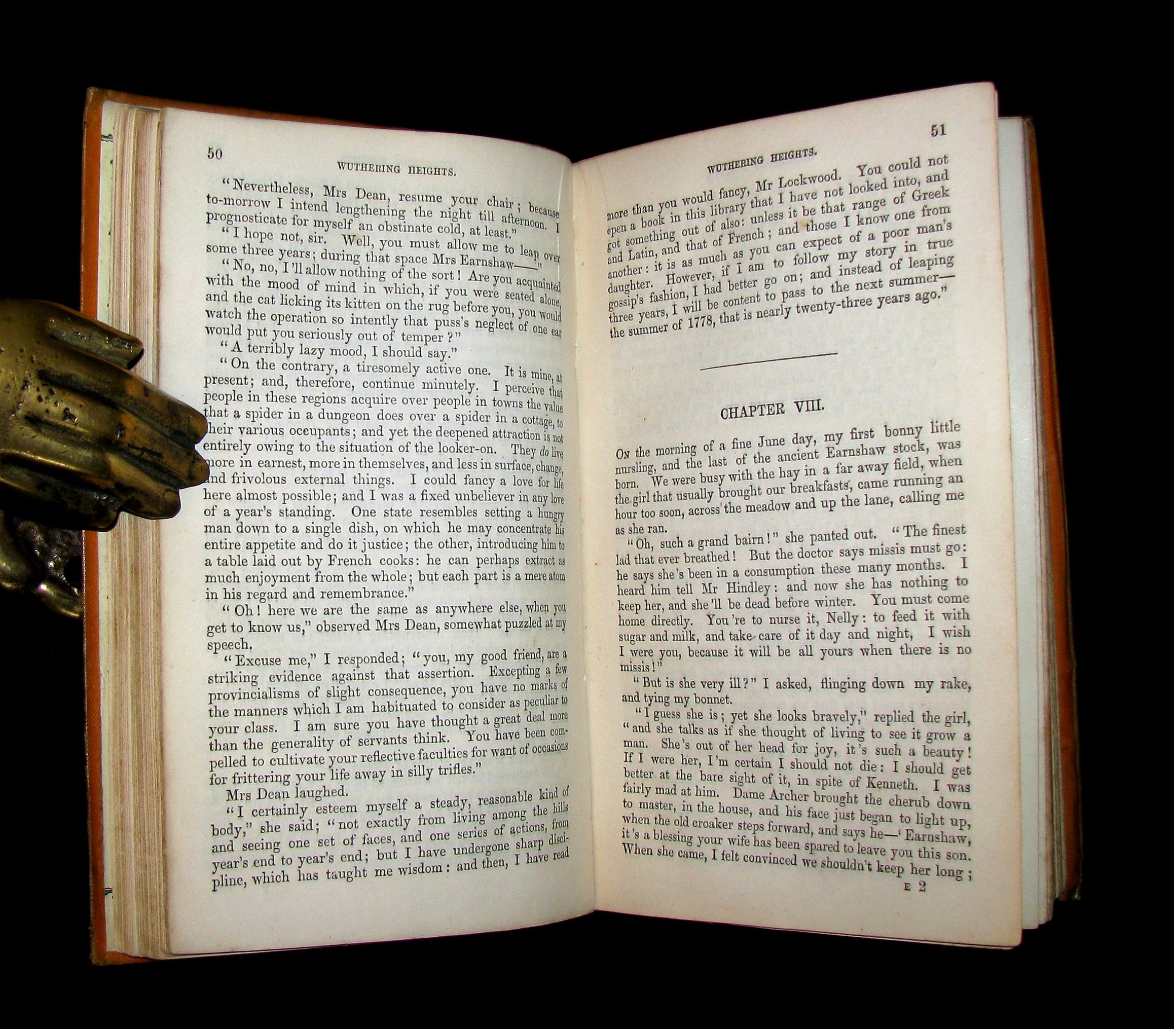 1858 Rare Early Edition - WUTHERING HEIGHTS by Ellis Bell; And Agnes ...