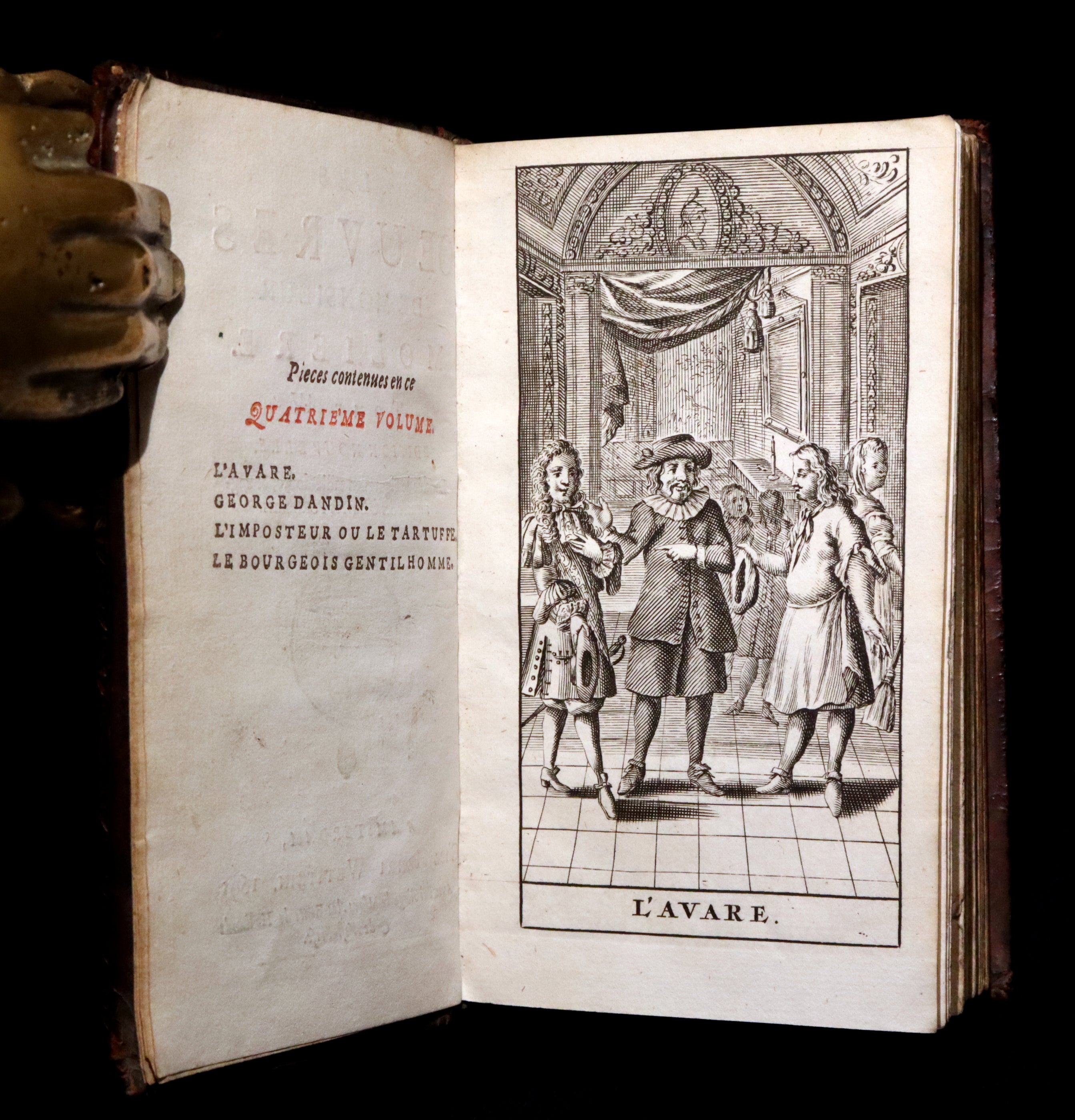 1691 Scarce French Book set - The Complete Illustrated Work of MOLIERE ...