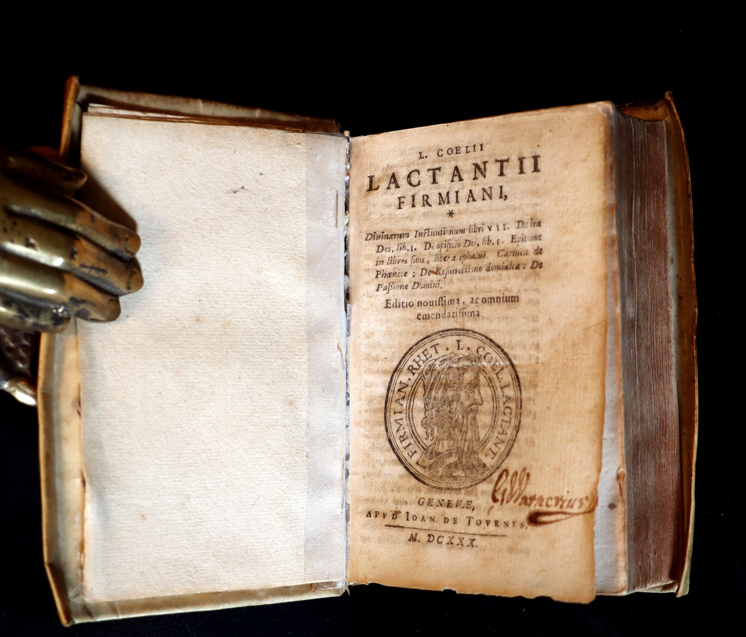 1630 Scarce Latin Vellum Book - LACTANTIUS' Divine Institutes & The PH ...
