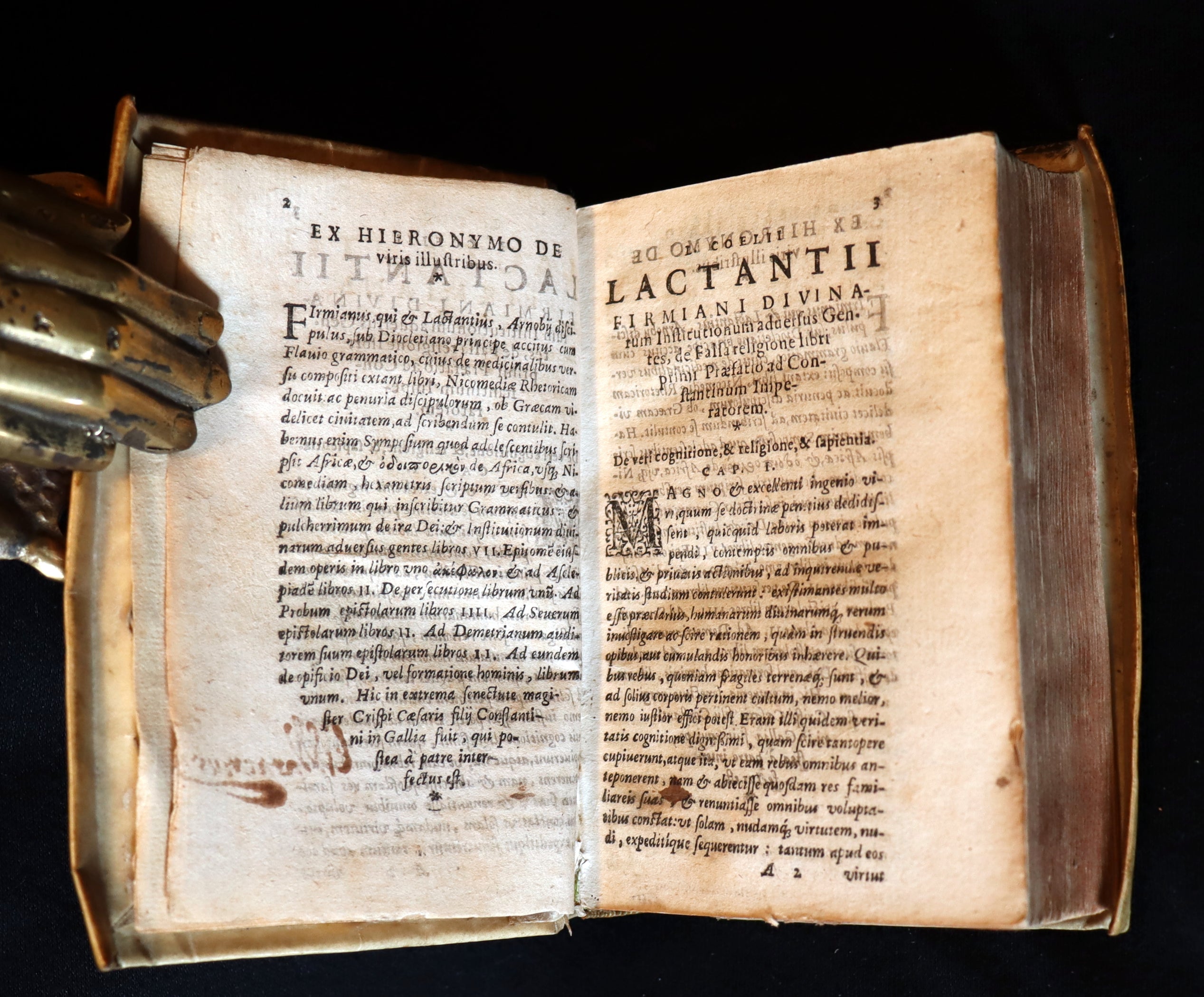 1630 Scarce Latin Vellum Book - LACTANTIUS' Divine Institutes & The ...