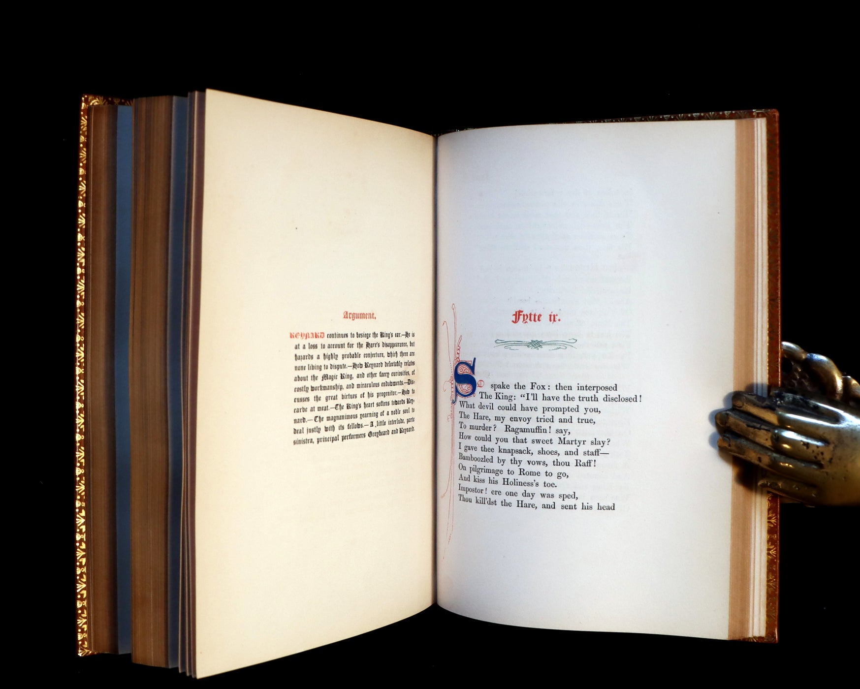 1845 Rare Book bound by the Monastery Hill bindery - REYNARD THE FOX. Medieval Fables. by ...