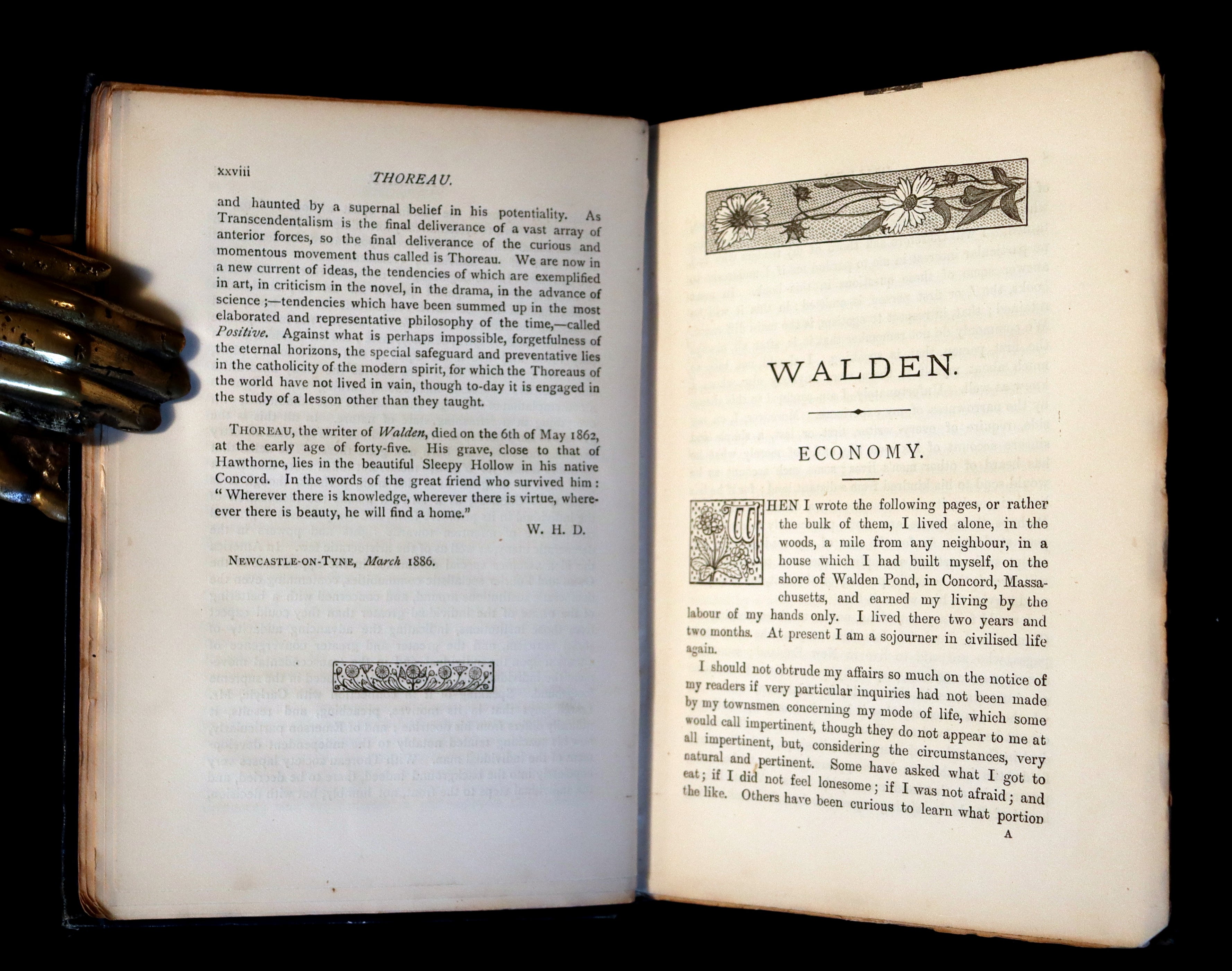 1886 Rare FIRST BRITISH EDITION - WALDEN by Henry David Thoreau. — MFLIBRA - Antique Books