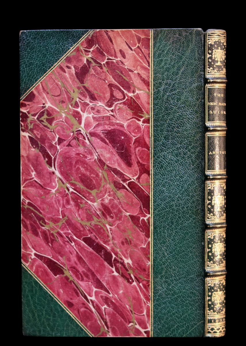1832 Beautiful Tout Binding - The NEW BATH GUIDE, COLOR Illustrated by ...