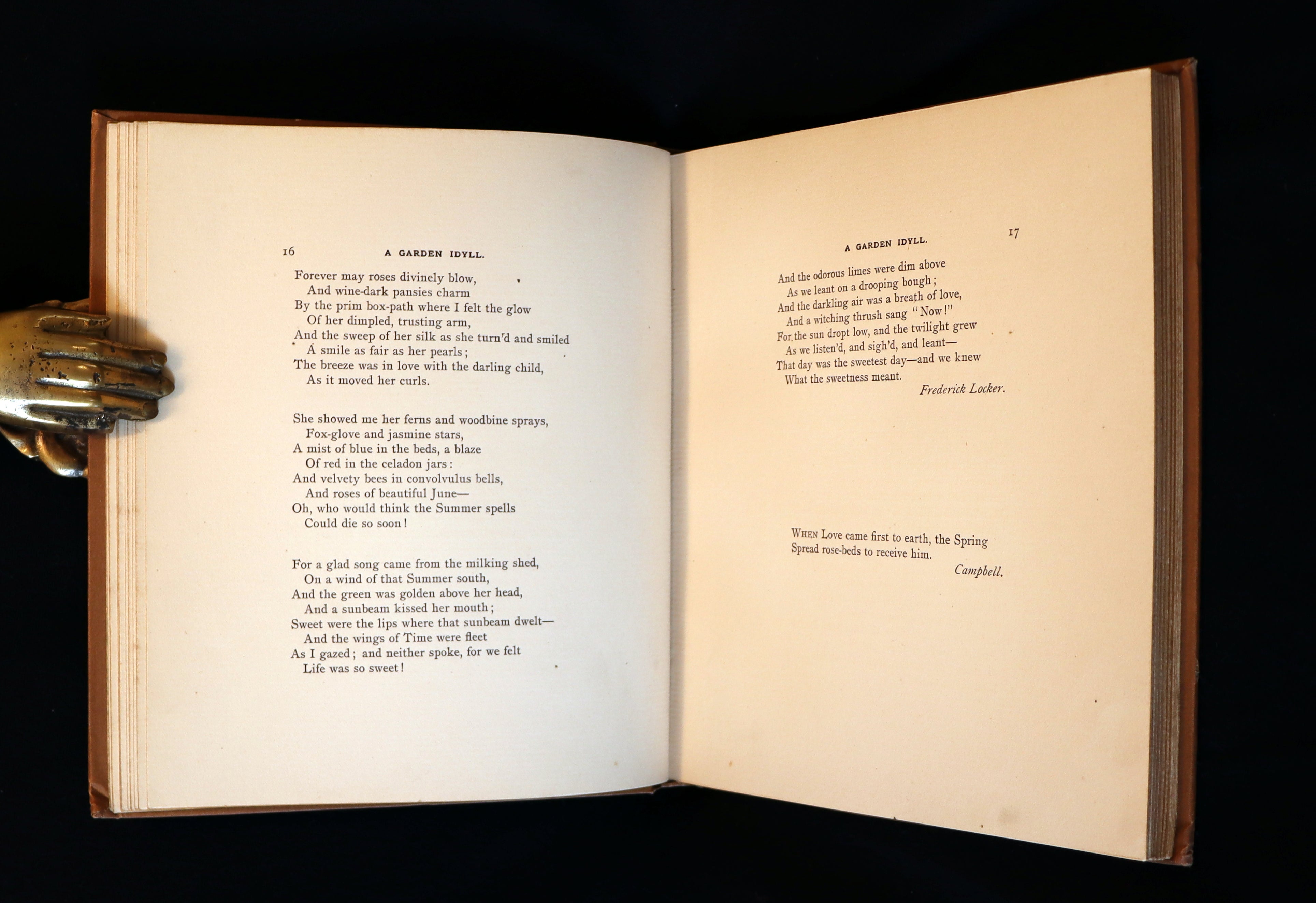 1886 Rare Victorian 1stED - FLOWERS FROM DELL AND BOWER, Poems ...