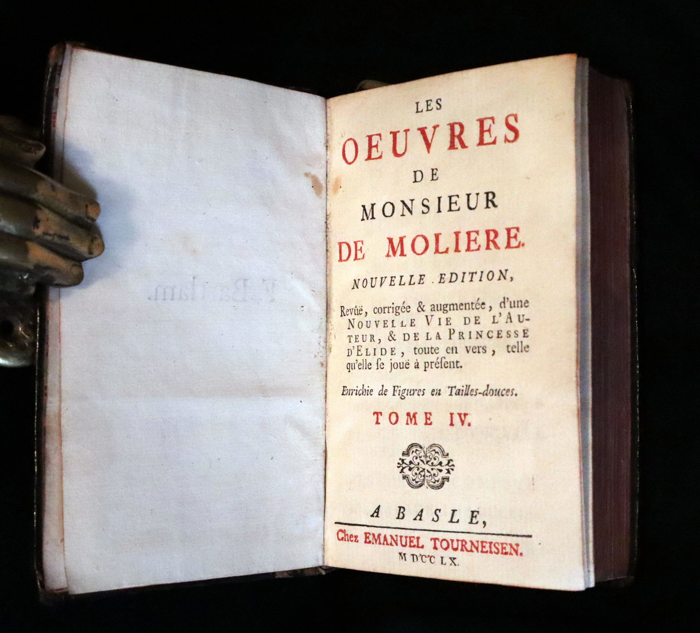 1760 Scarce French Book set - The Complete Illustrated Work of MOLIERE ...